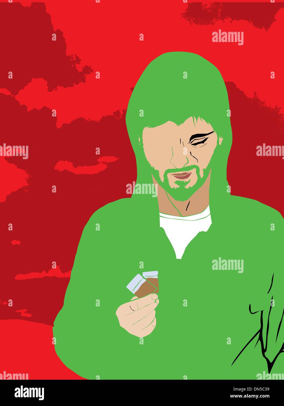 Drug addict comic style Stock Vector Image & Art - Alamy