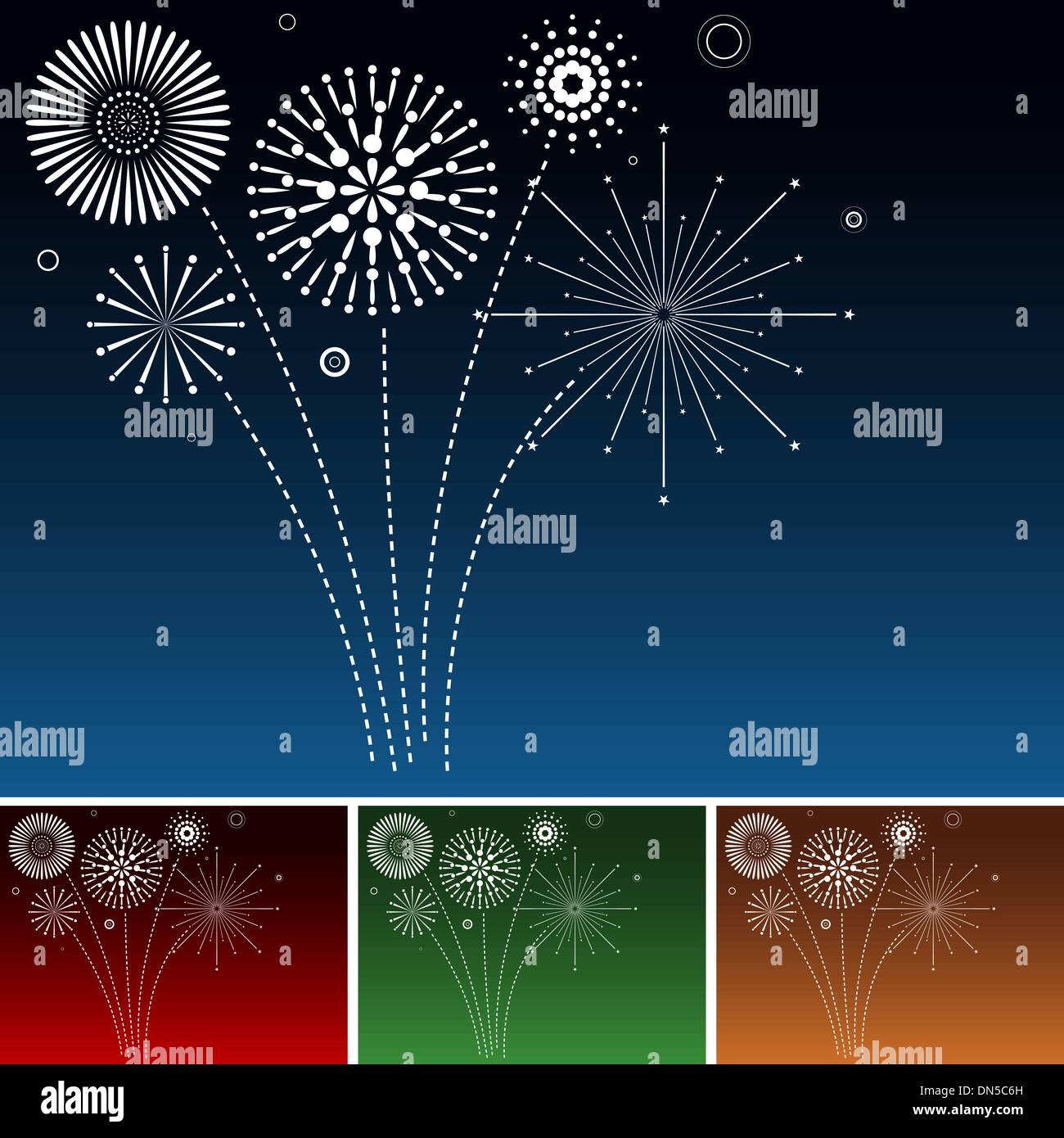 Fireworks silhouette Stock Vector Images - Alamy