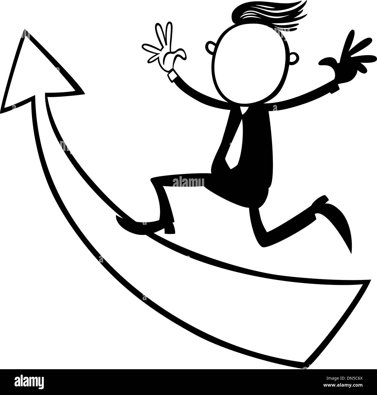 businessman with arrow cartoon Stock Vector Image & Art - Alamy