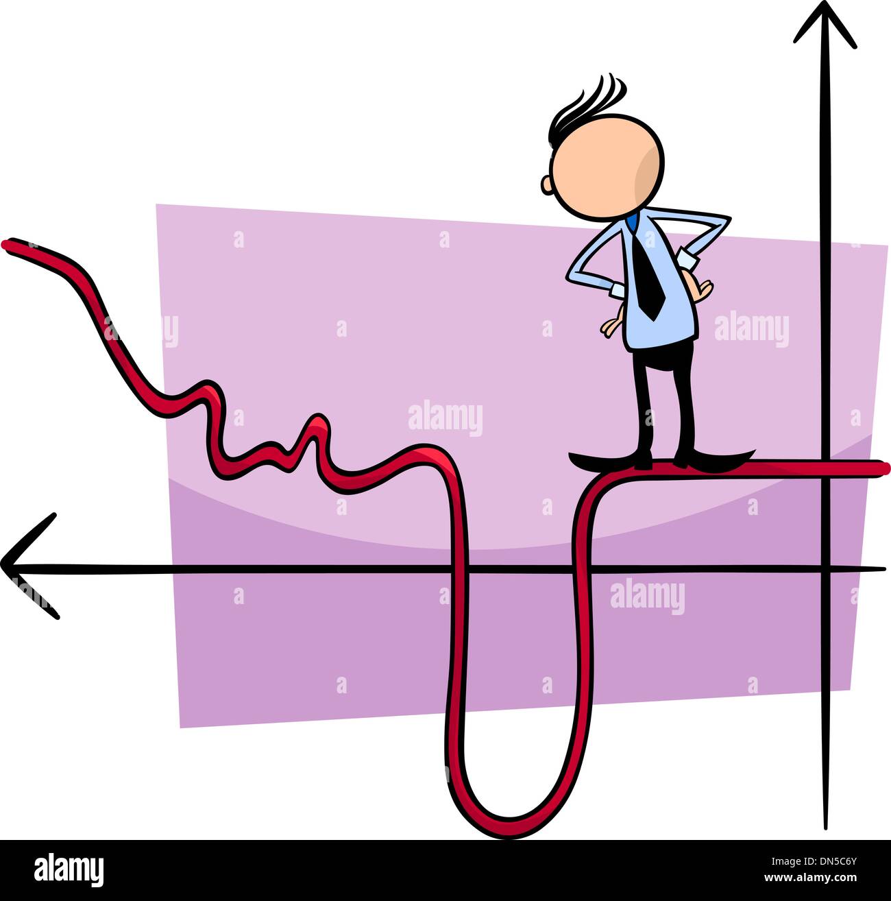 businessman on graph curve cartoon Stock Vector Image & Art - Alamy