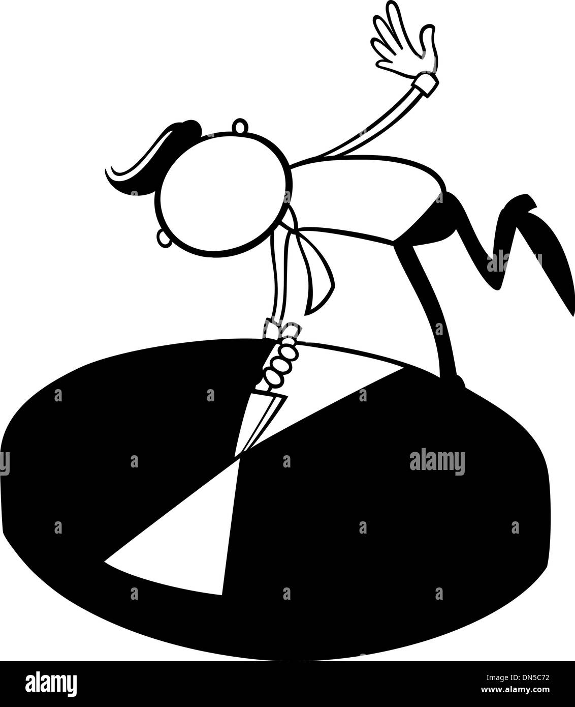 businessman on circle chart cartoon Stock Vector Image & Art - Alamy