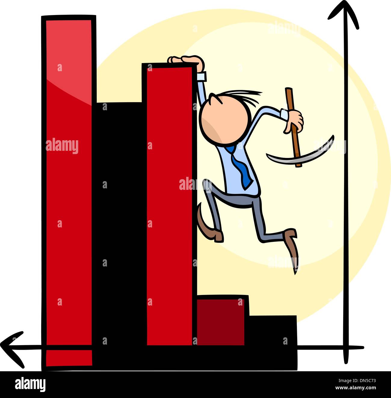 businessman on chart cartoon Stock Vector Image & Art - Alamy