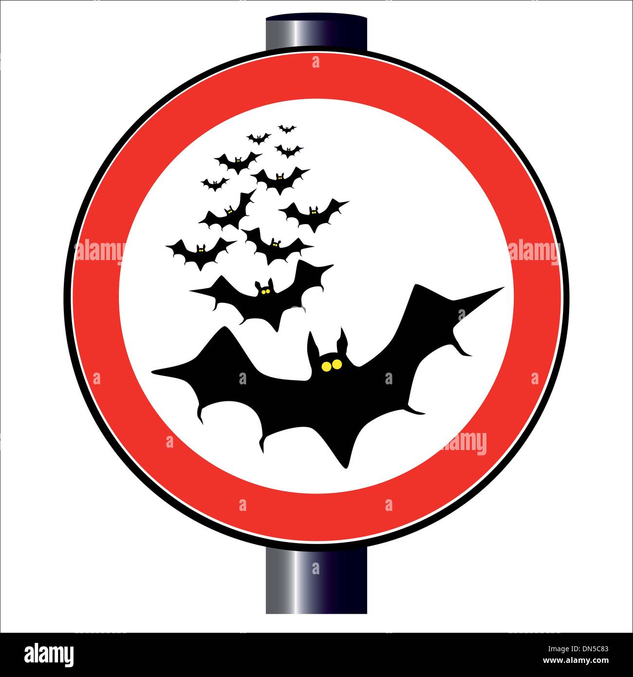 Bat Warning Sign Stock Vector Images - Alamy