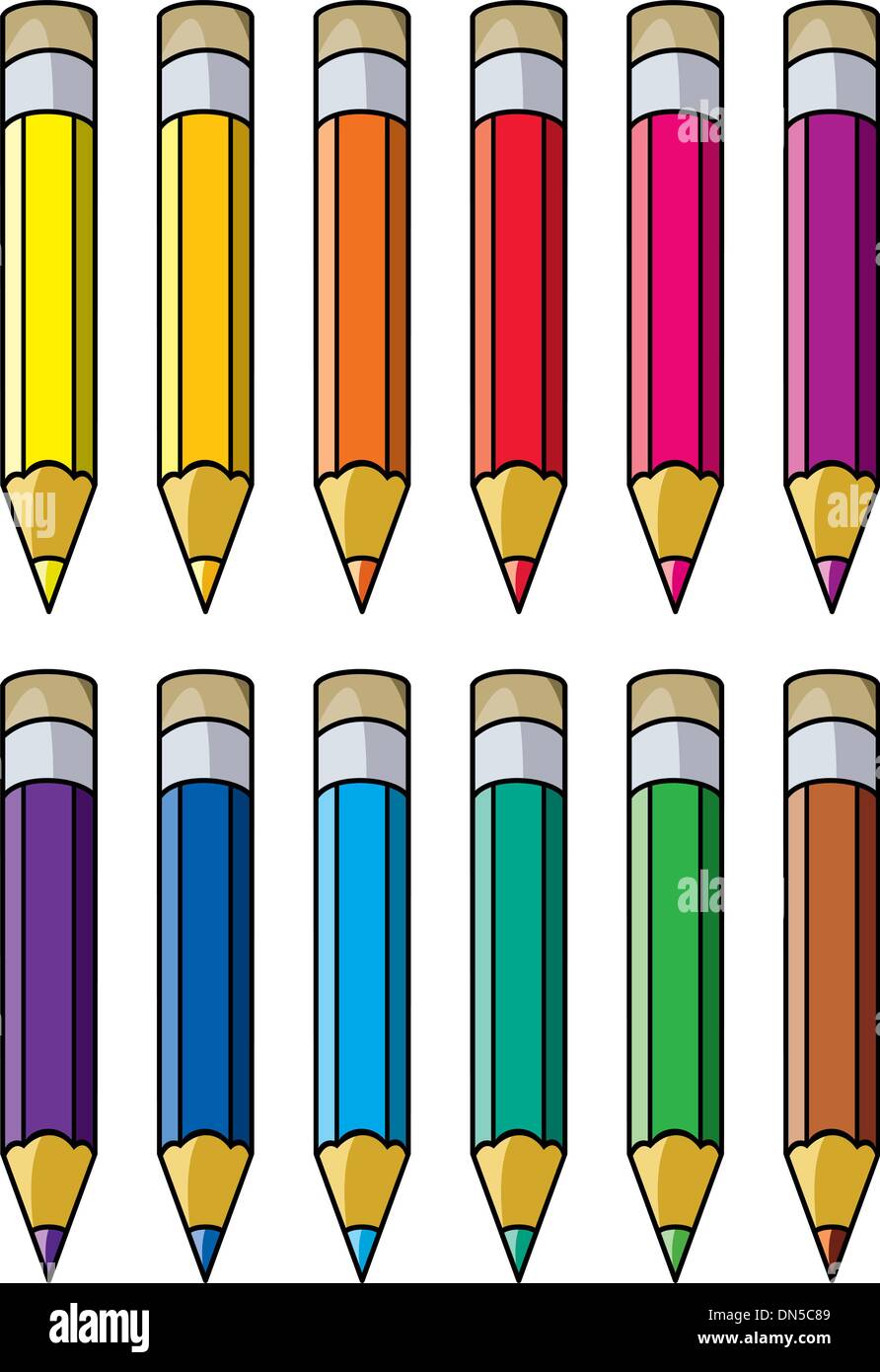 vector pencils Stock Vector Image & Art - Alamy