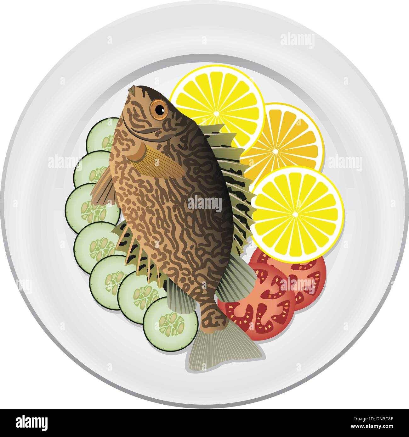 vector fish and vegetables Stock Vector Image & Art - Alamy