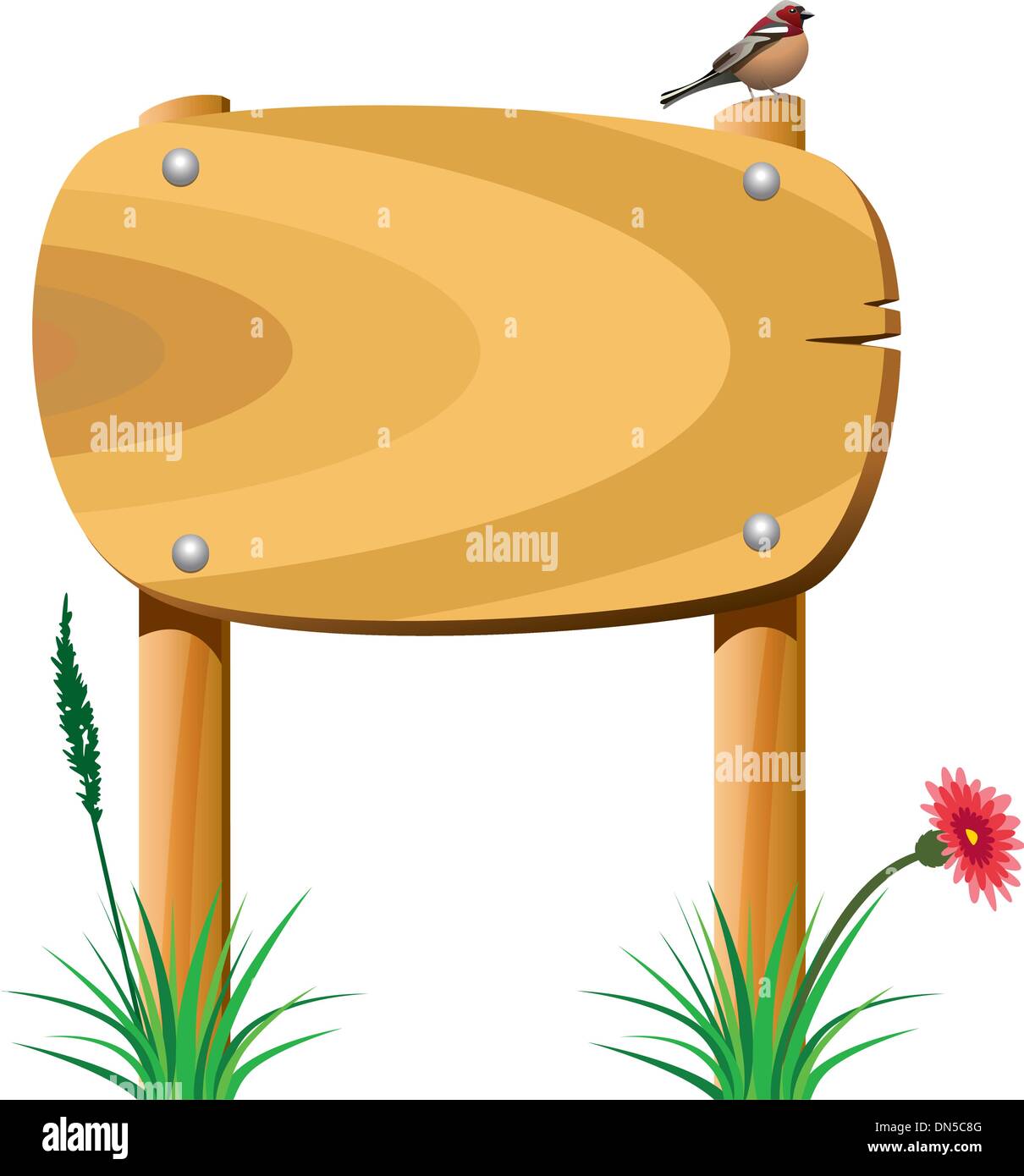 Wooden path green grass Cut Out Stock Images & Pictures - Alamy