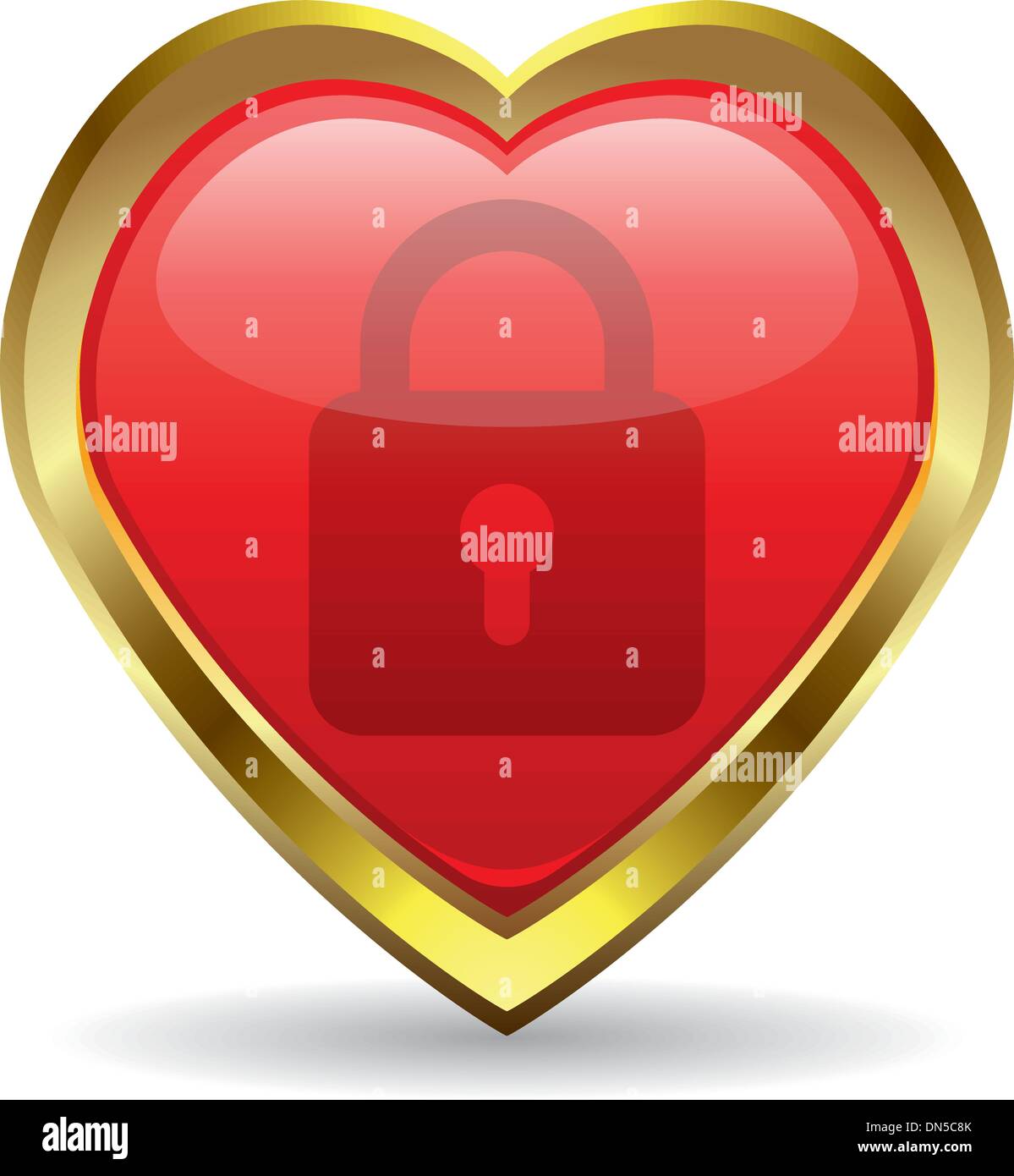 Heart lock key drawing Stock Vector Images - Alamy