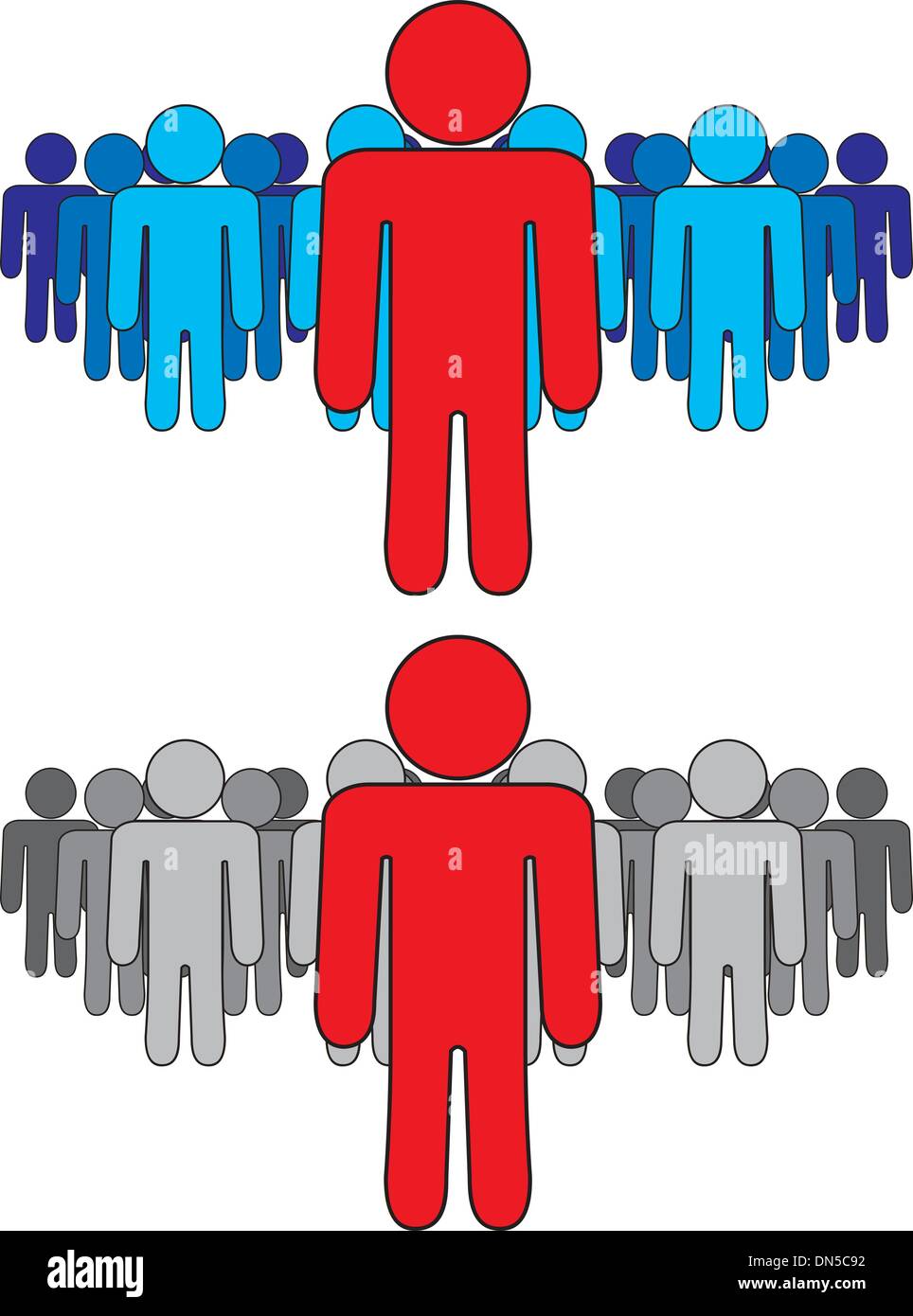 vector team and a leader Stock Vector Image & Art - Alamy