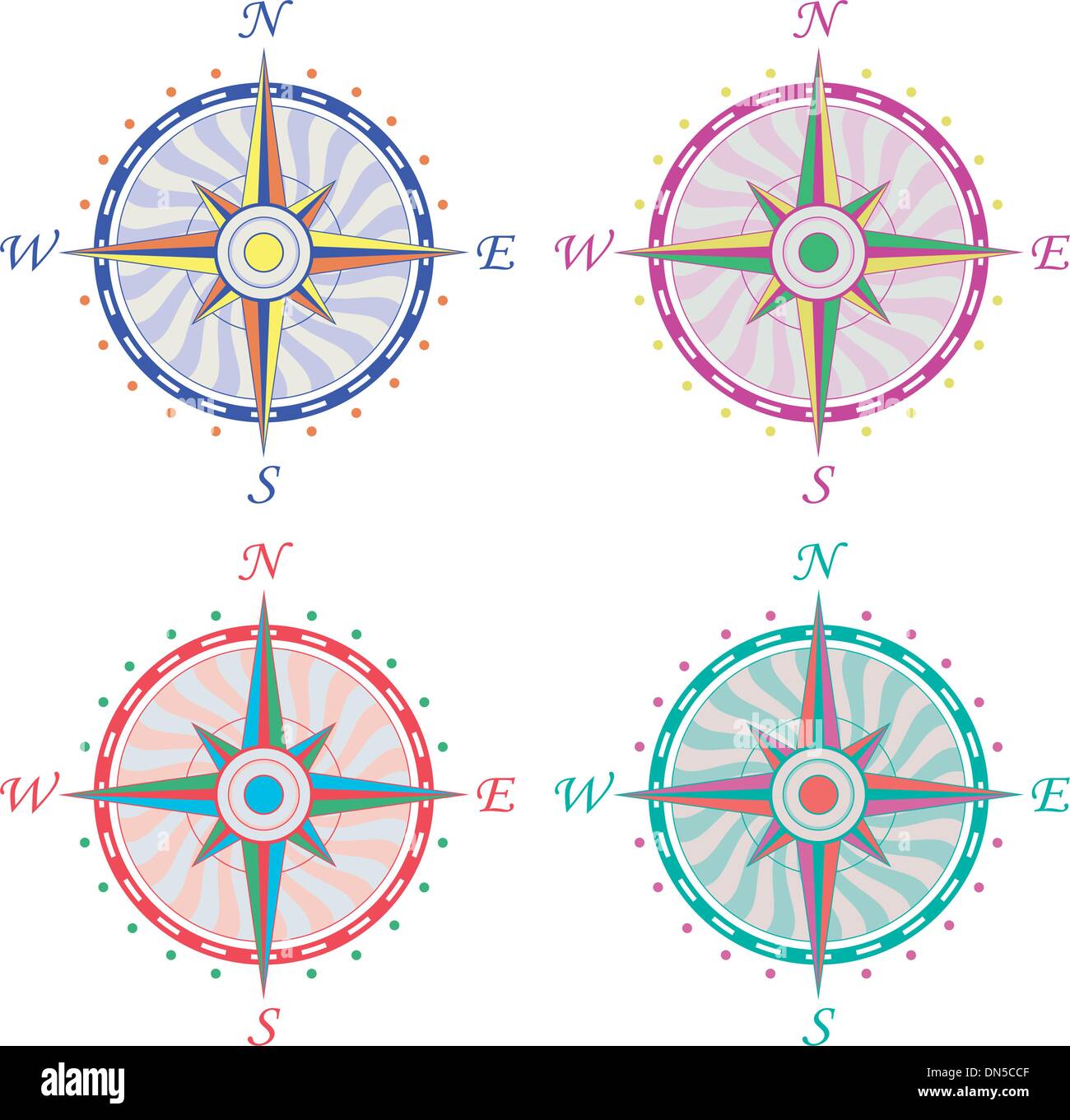 Red compasses Stock Vector Images - Alamy