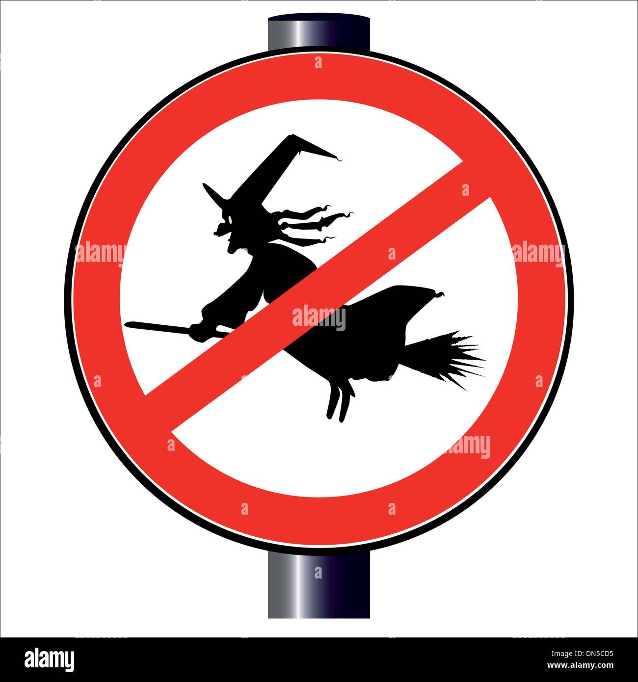 Witch road sign Stock Vector Images - Alamy