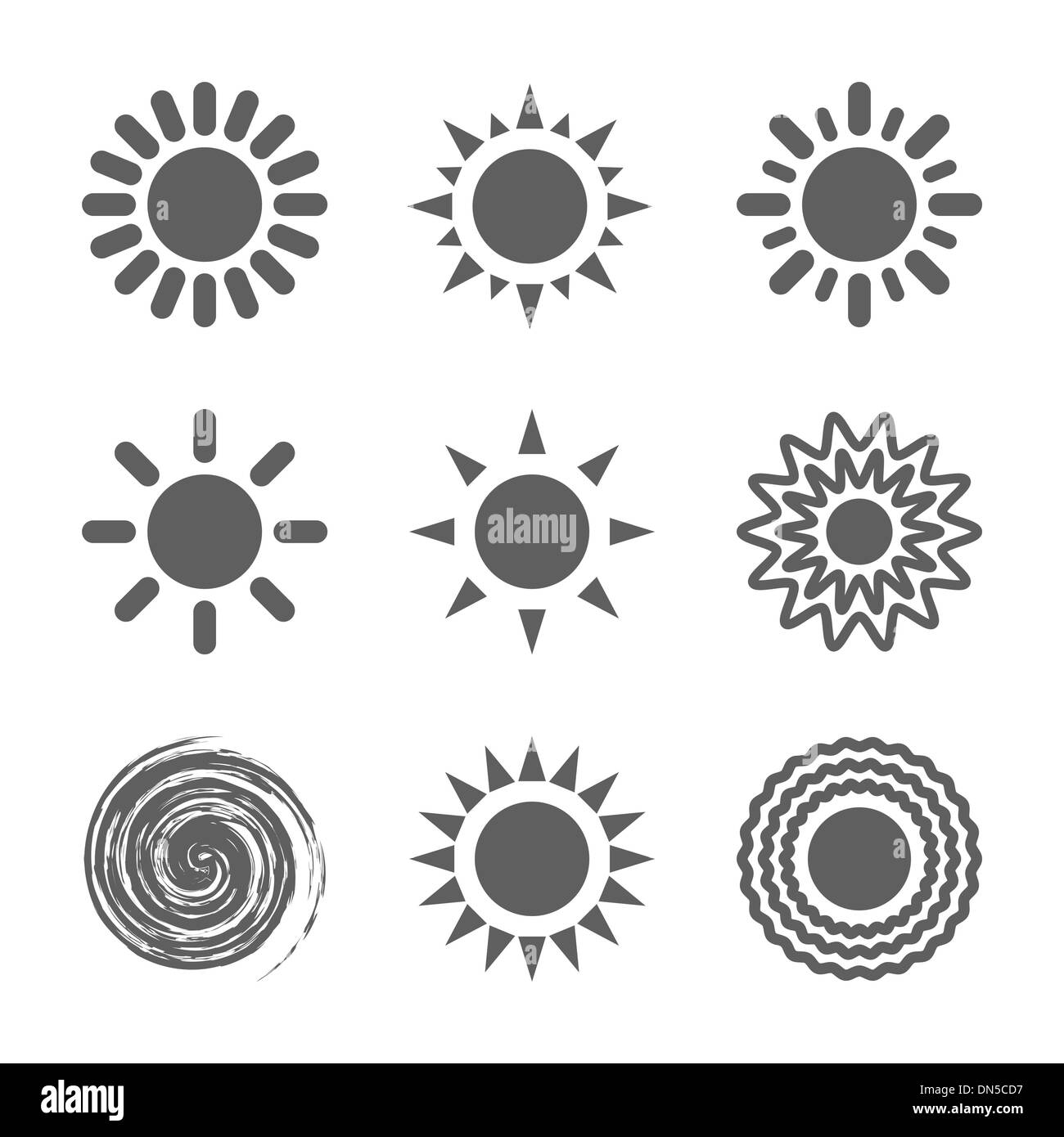 Abstract bright icon sun Black and White Stock Photos & Images - Alamy