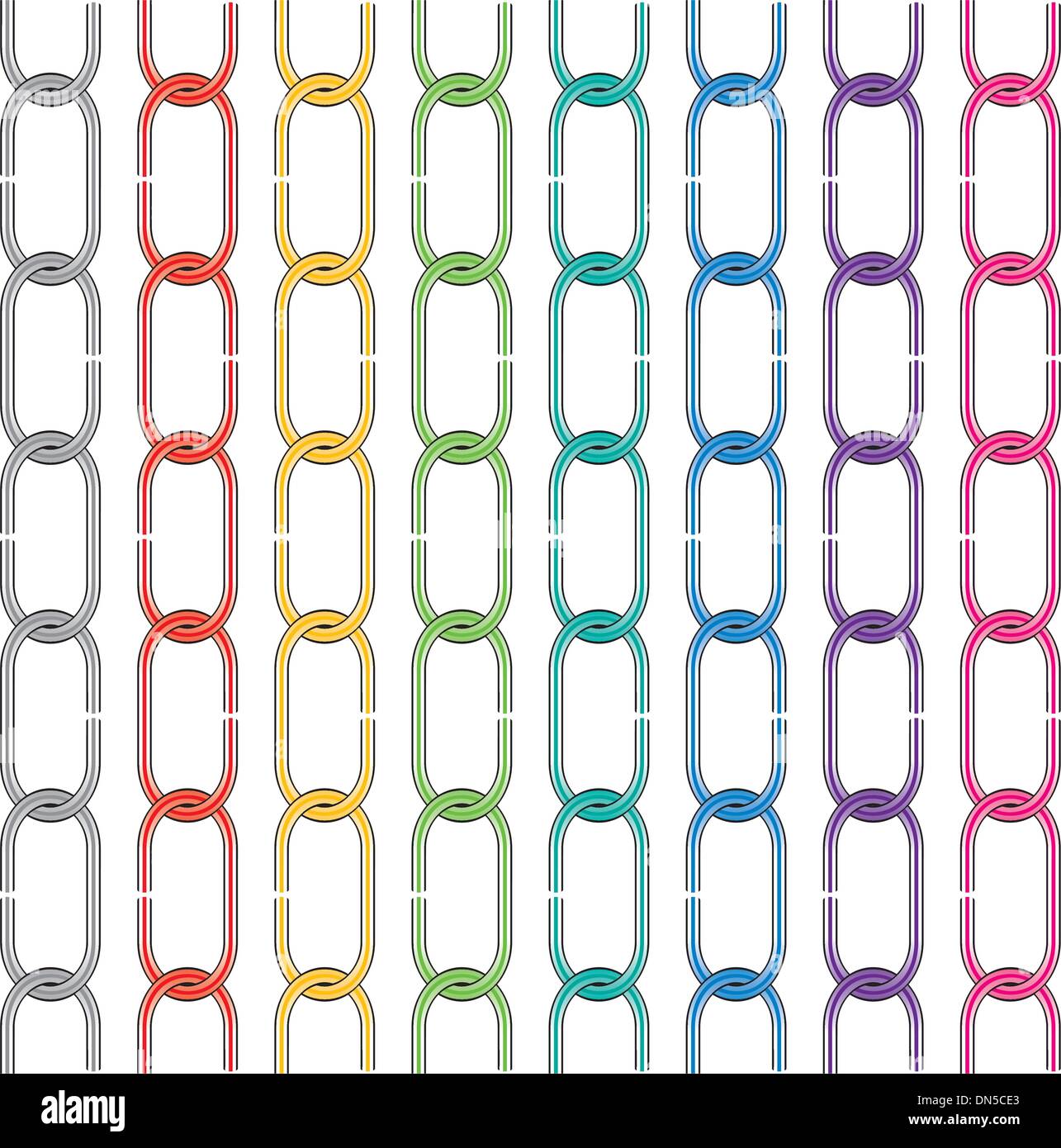 set of colorful metal chains Stock Vector Image & Art - Alamy