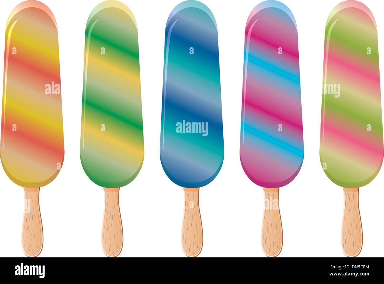 set of colorful popsicles Stock Vector Image & Art - Alamy