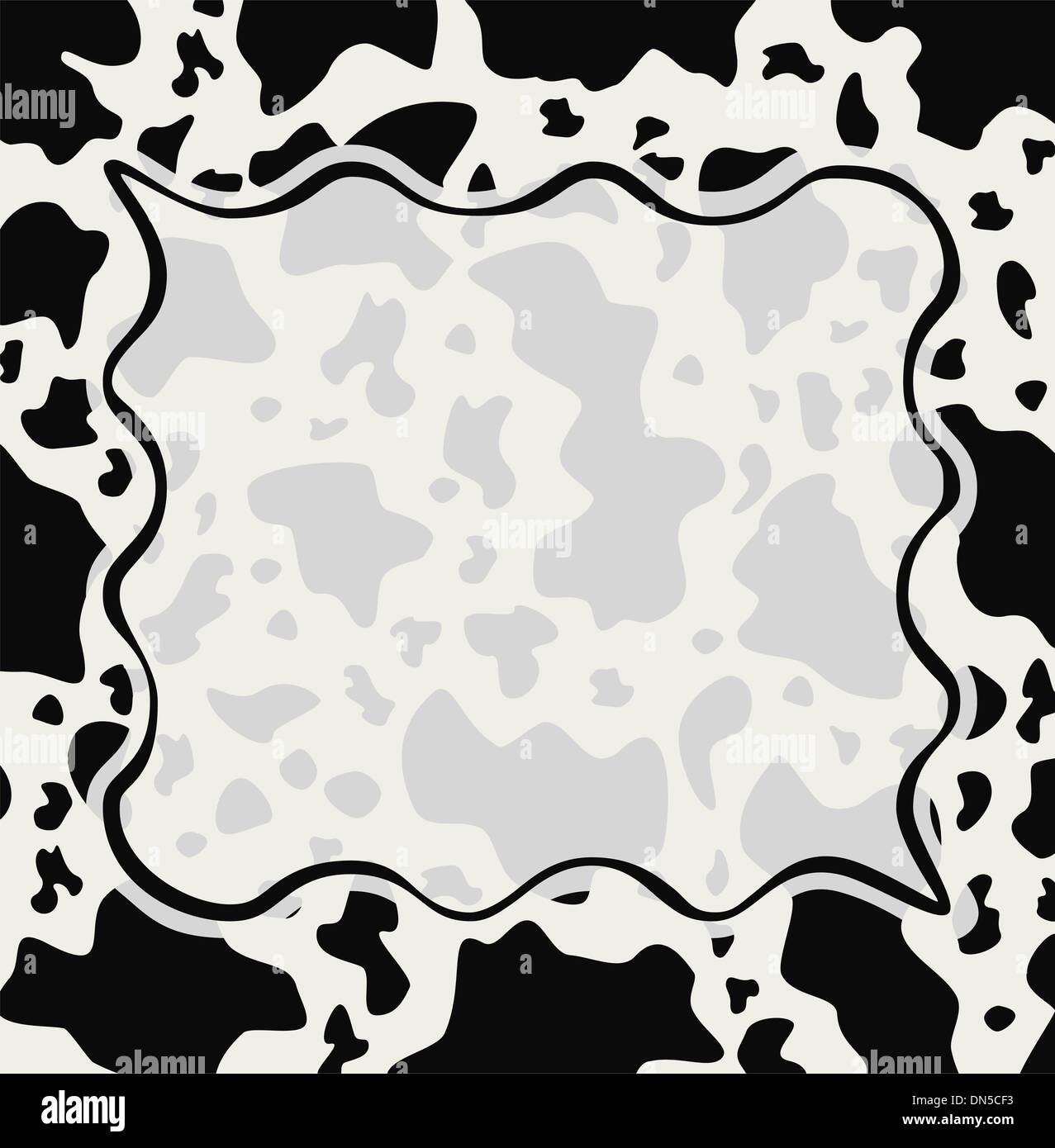 Cow Print Border Clip Art