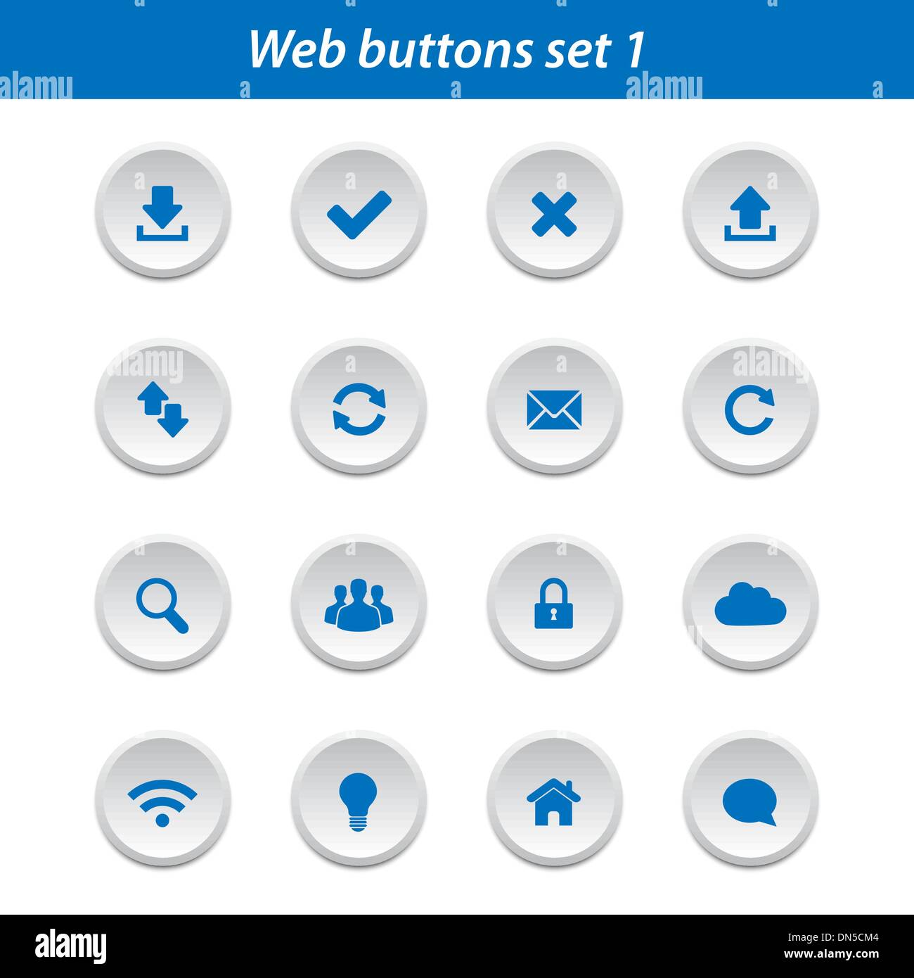 Web buttons set 1 Stock Vector Image & Art - Alamy