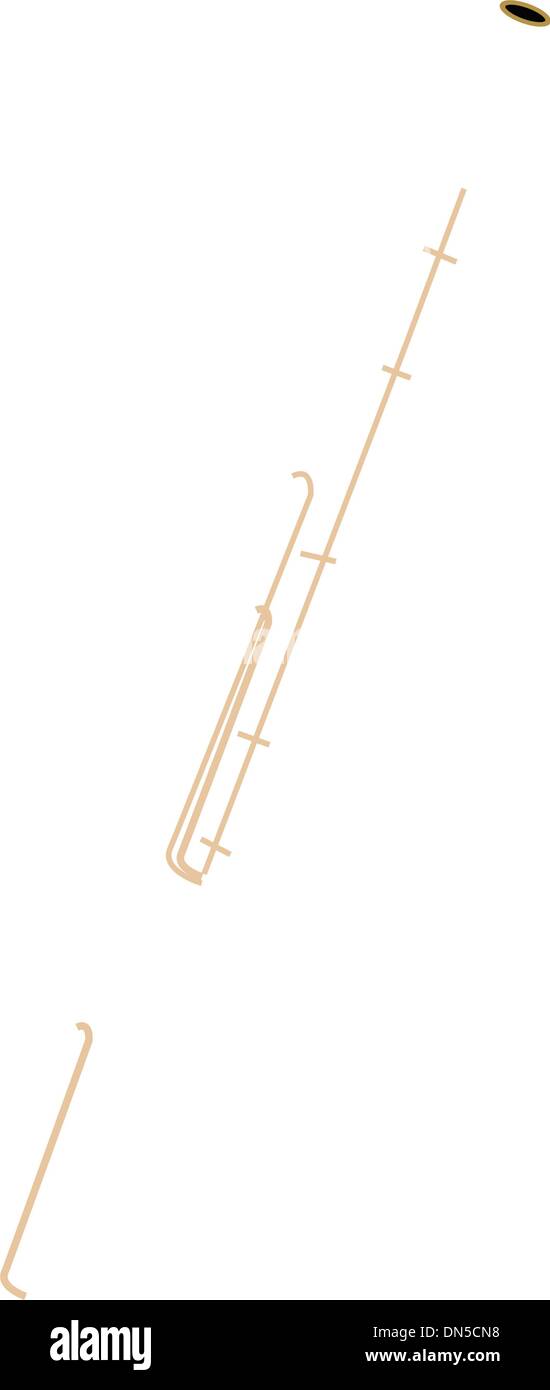 A Classical Bassoon Isolated on White Background Stock Vector Image ...
