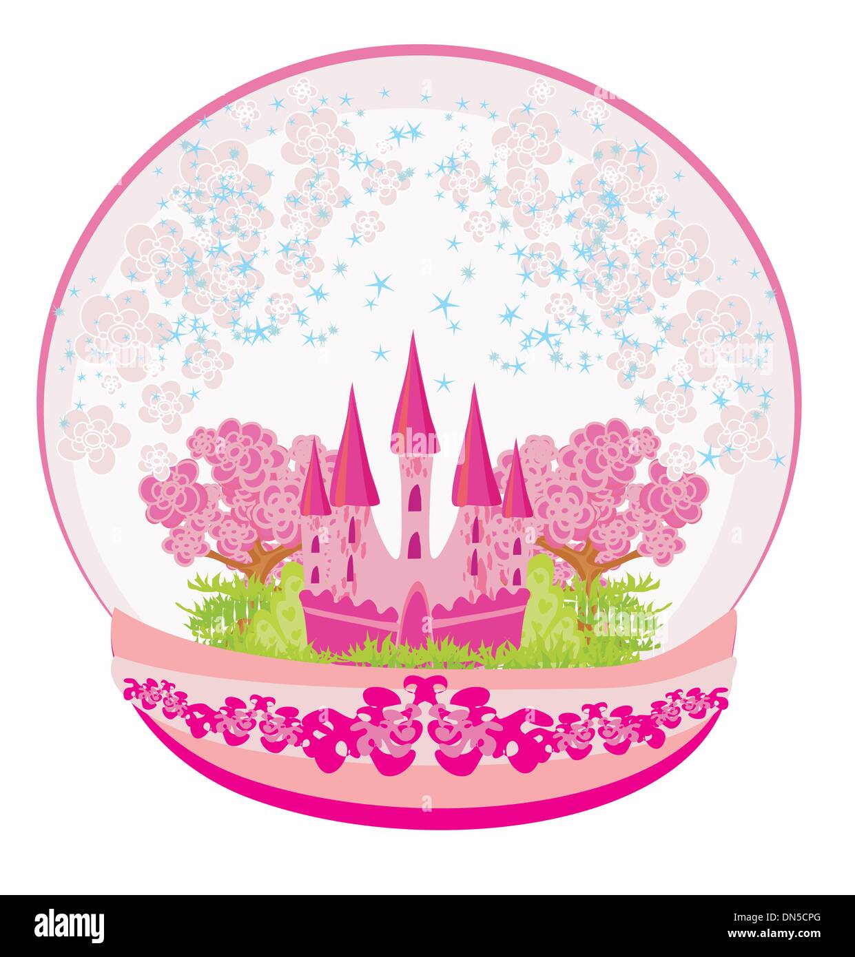 Inside pink castle Stock Vector Images - Alamy
