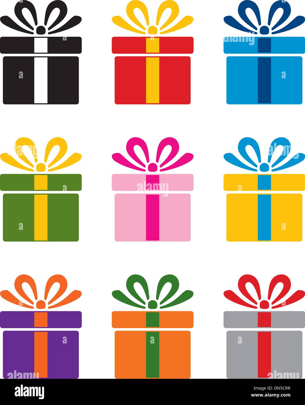 vector set of colorful gift box symbols Stock Vector Image & Art - Alamy