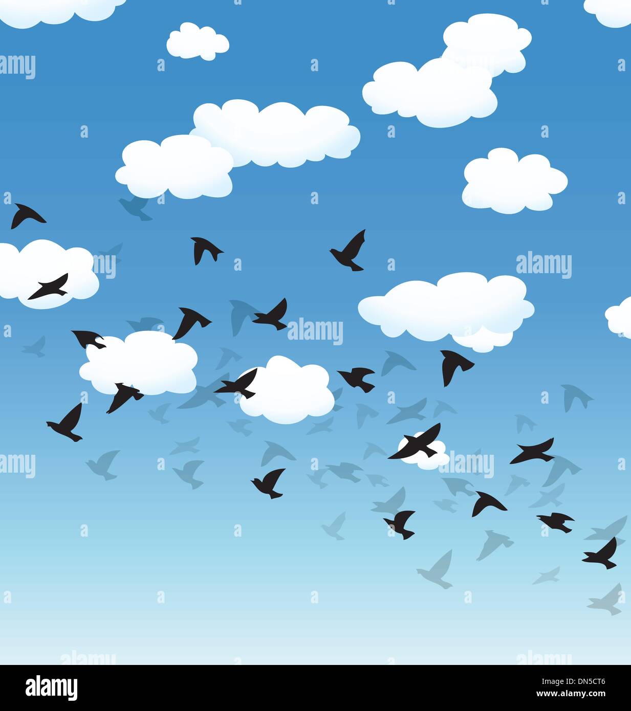 Birds in flight Stock Vector Images - Alamy