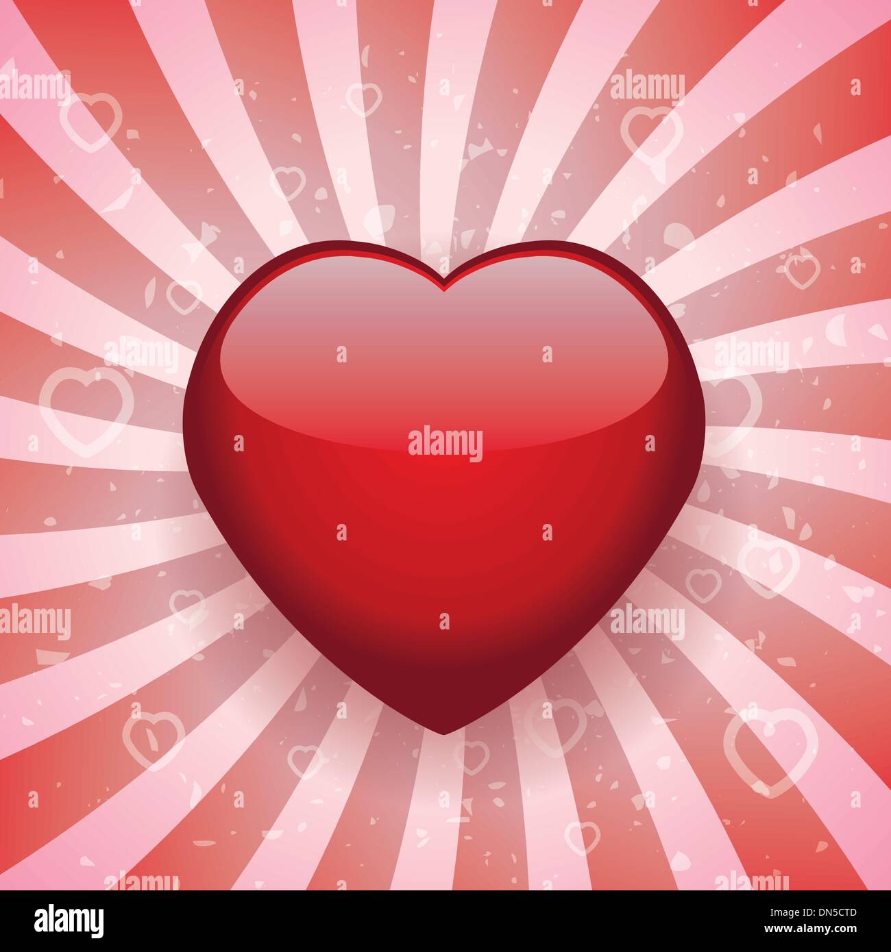 vector heart on retro background Stock Vector Image & Art - Alamy
