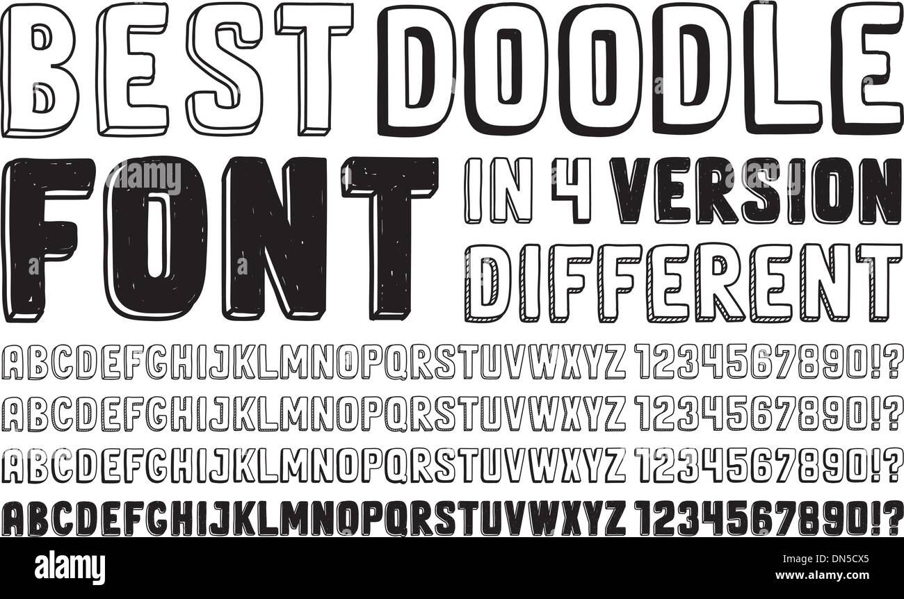 Hand drawing font hi-res stock photography and images - Alamy