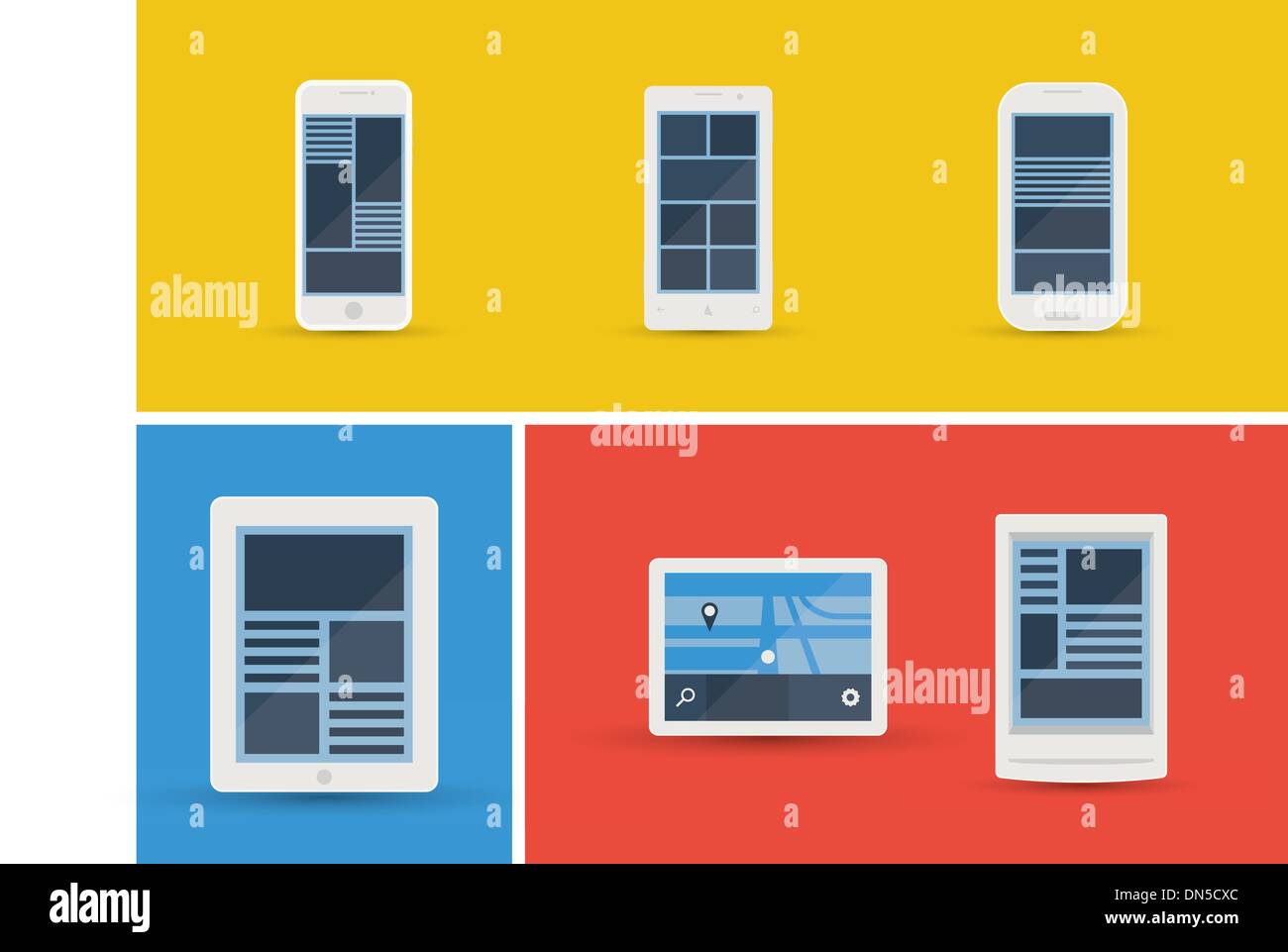 Vector mobile devices set Stock Vector Image & Art - Alamy