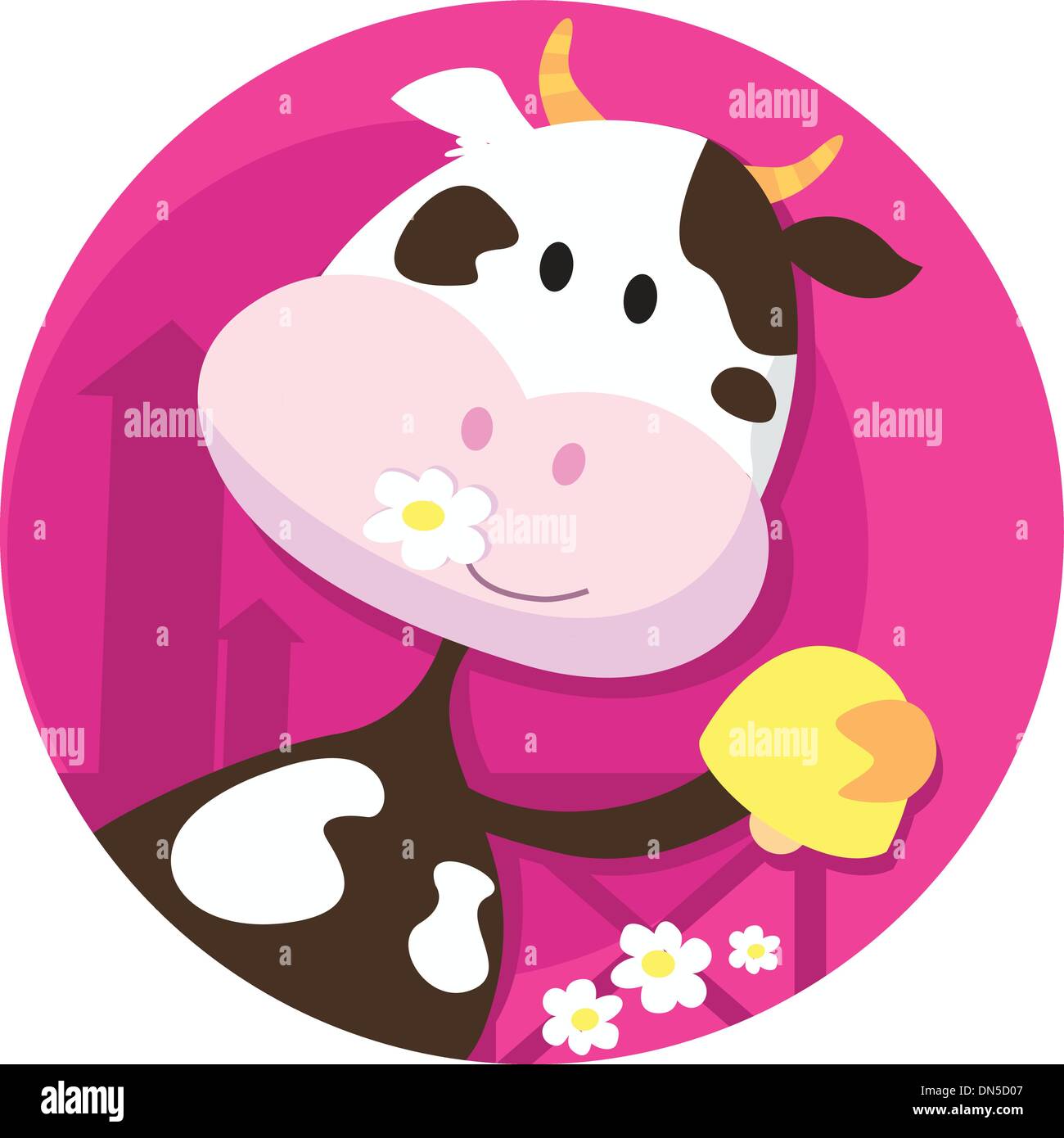 Happy cow character with bell - farm animal Stock Vector Image & Art ...