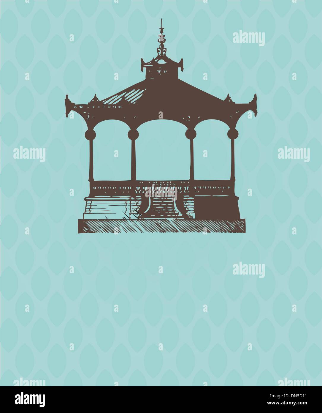 Vintage card with old pavilion Stock Vector Image & Art - Alamy