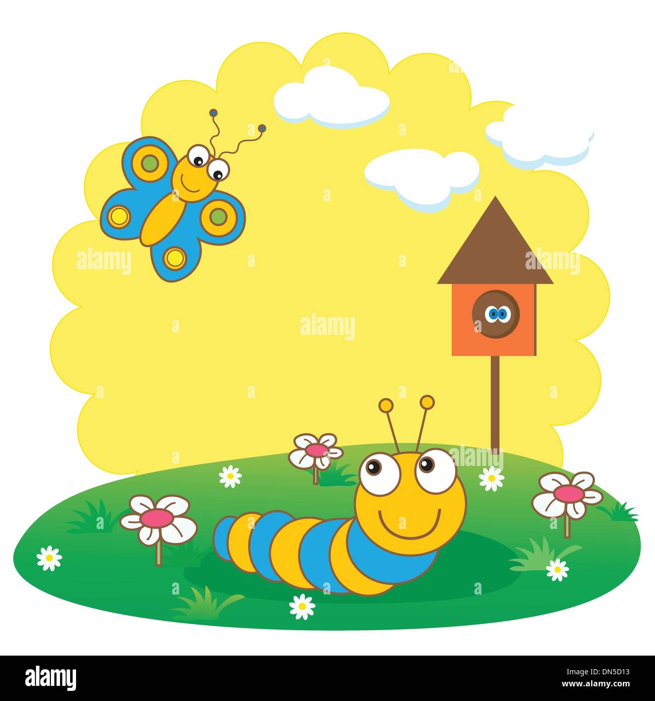Cartoon caterpillar Cut Out Stock Images & Pictures - Alamy