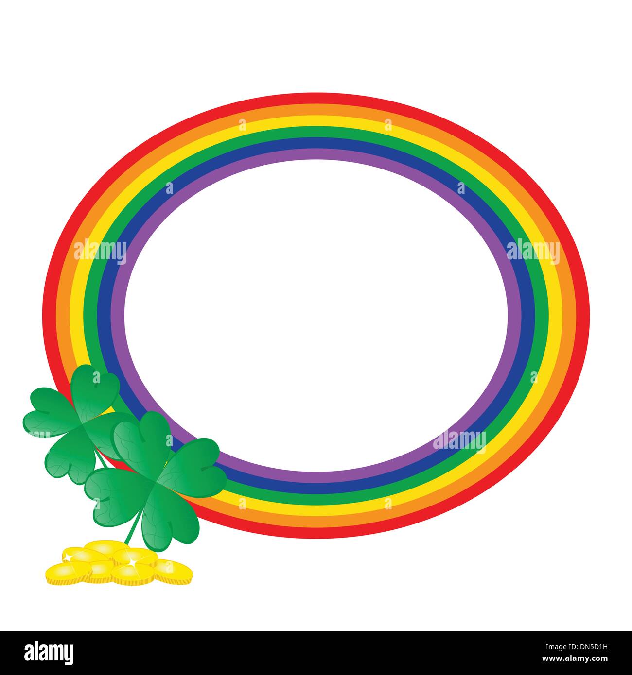 Set shamrock clover leaves Cut Out Stock Images & Pictures - Alamy