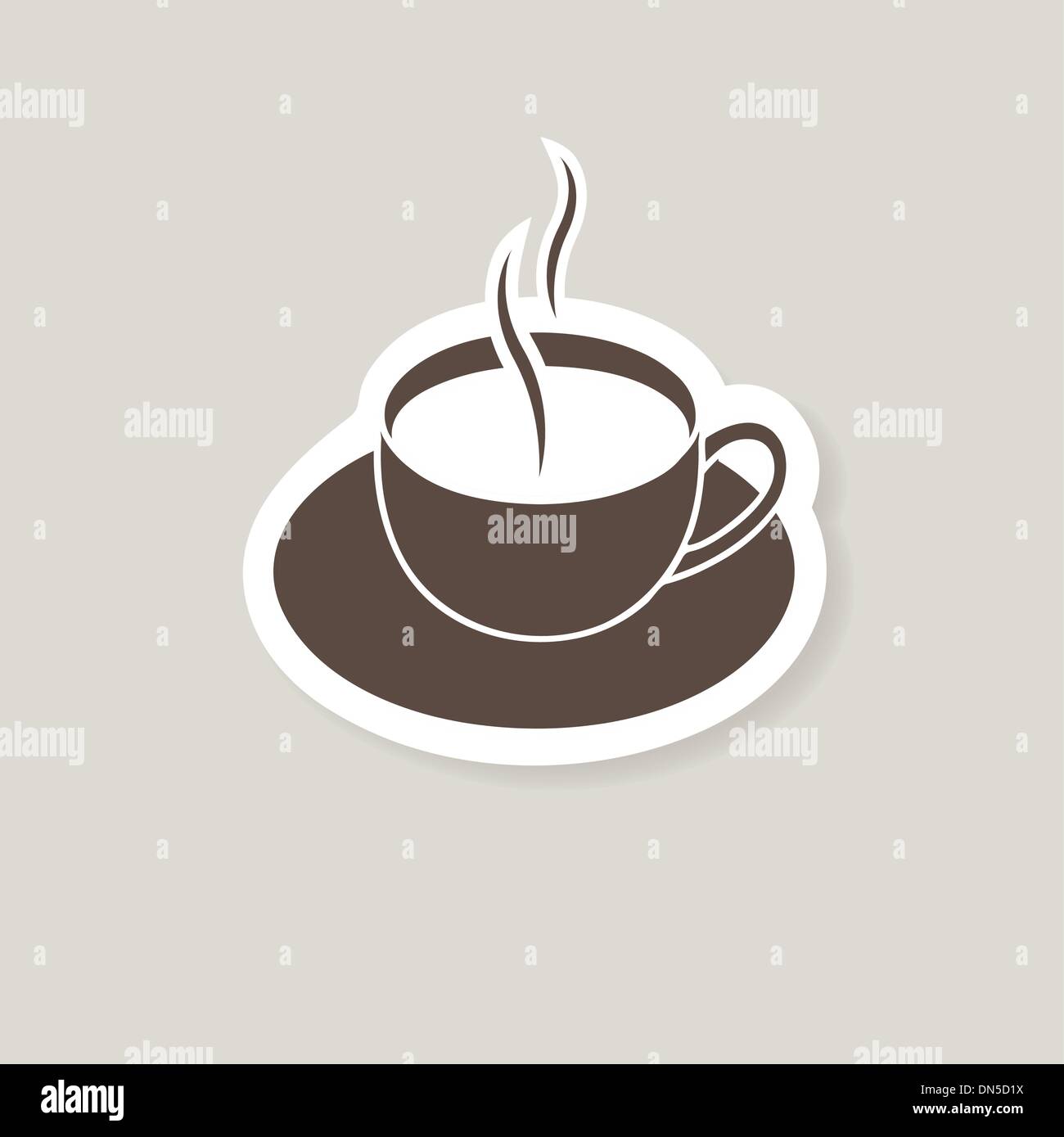 Cup coffee smoke on black Stock Vector Images - Alamy