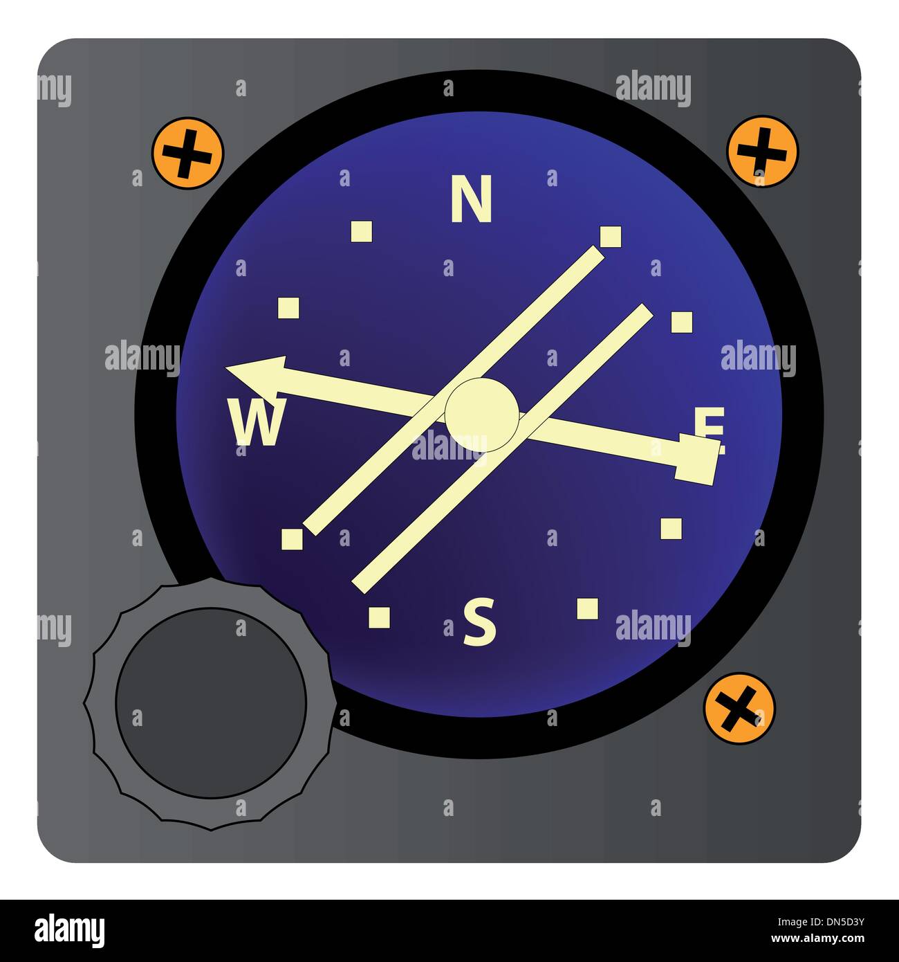 Magnetic Flight Compass Stock Vector Image And Art Alamy