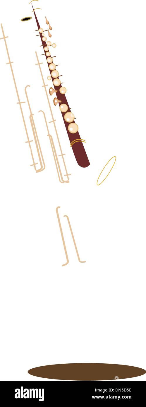 A Classical Contrabassoon on Dark Brown Background Stock Vector Image ...