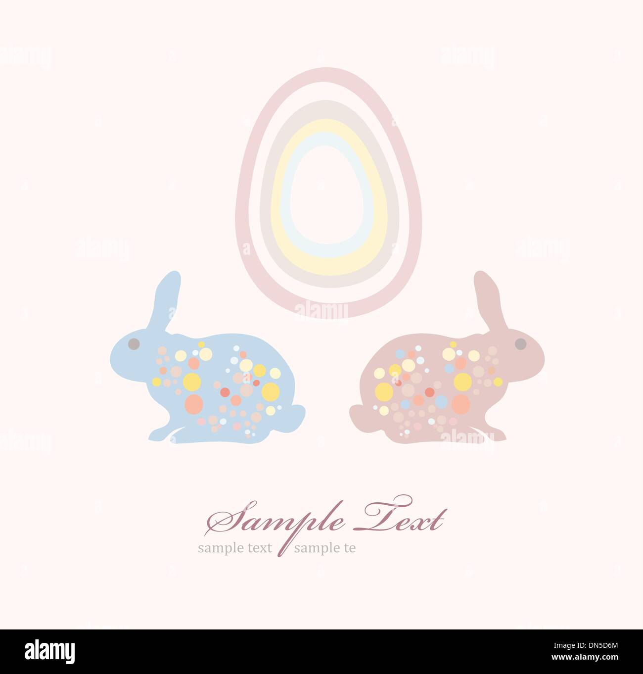 Gift card cute rabbit Stock Vector Images - Alamy