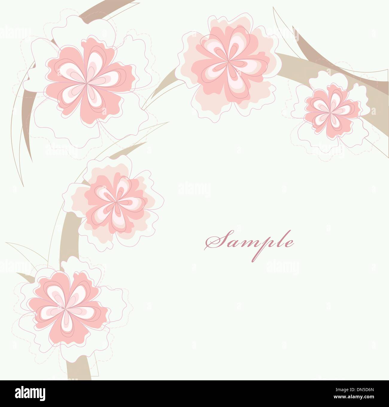 Pink flower background romantic Stock Vector Images - Alamy