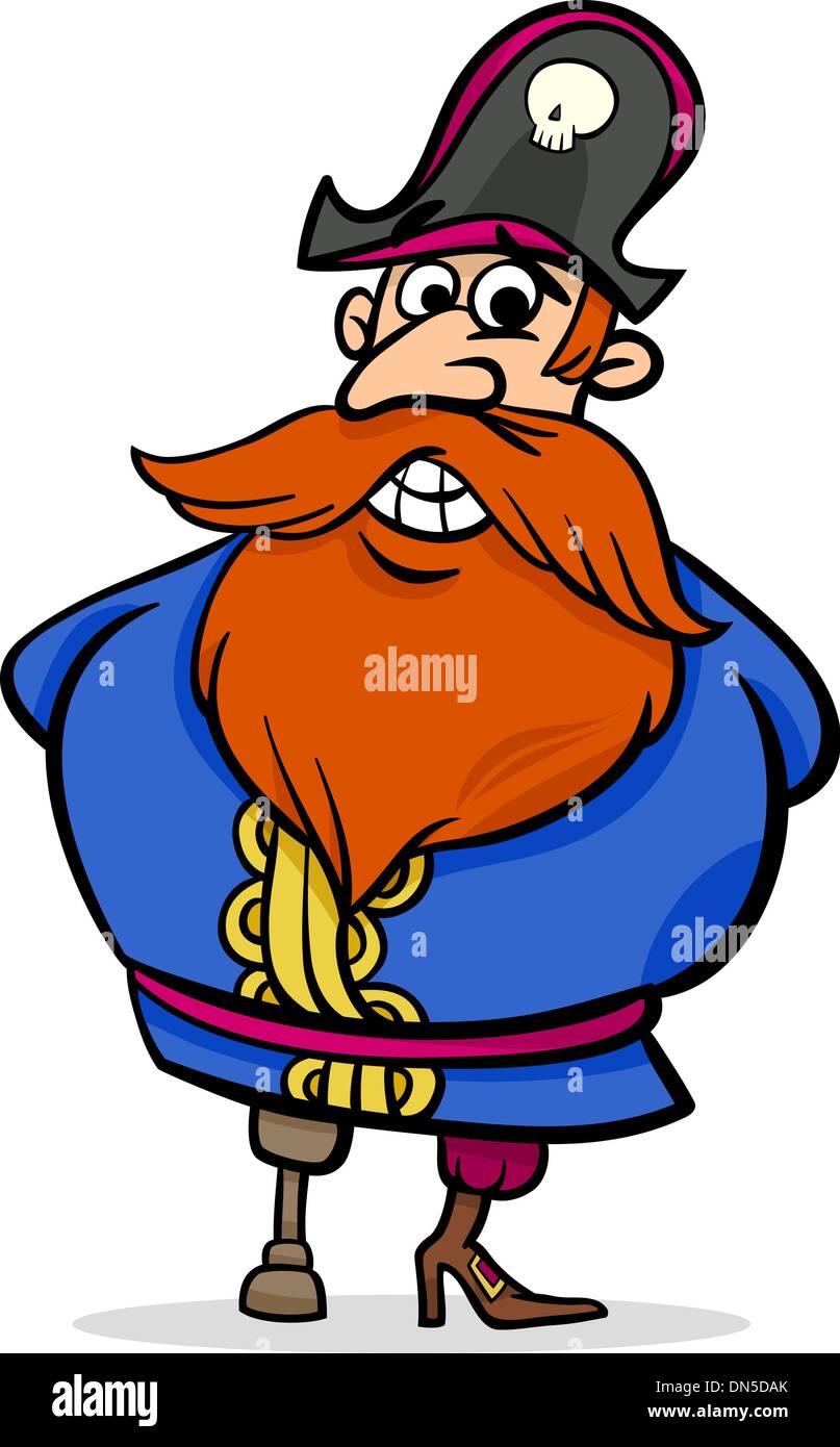 pirate captain cartoon illustration Stock Vector Image & Art - Alamy