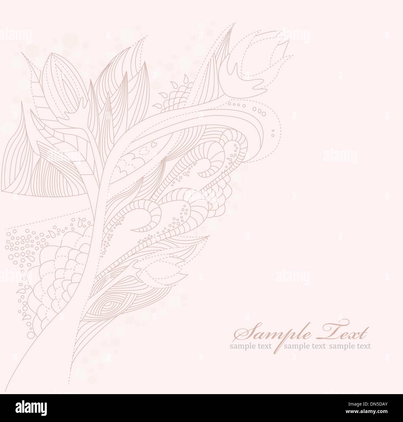 Floral doodle hi-res stock photography and images - Alamy