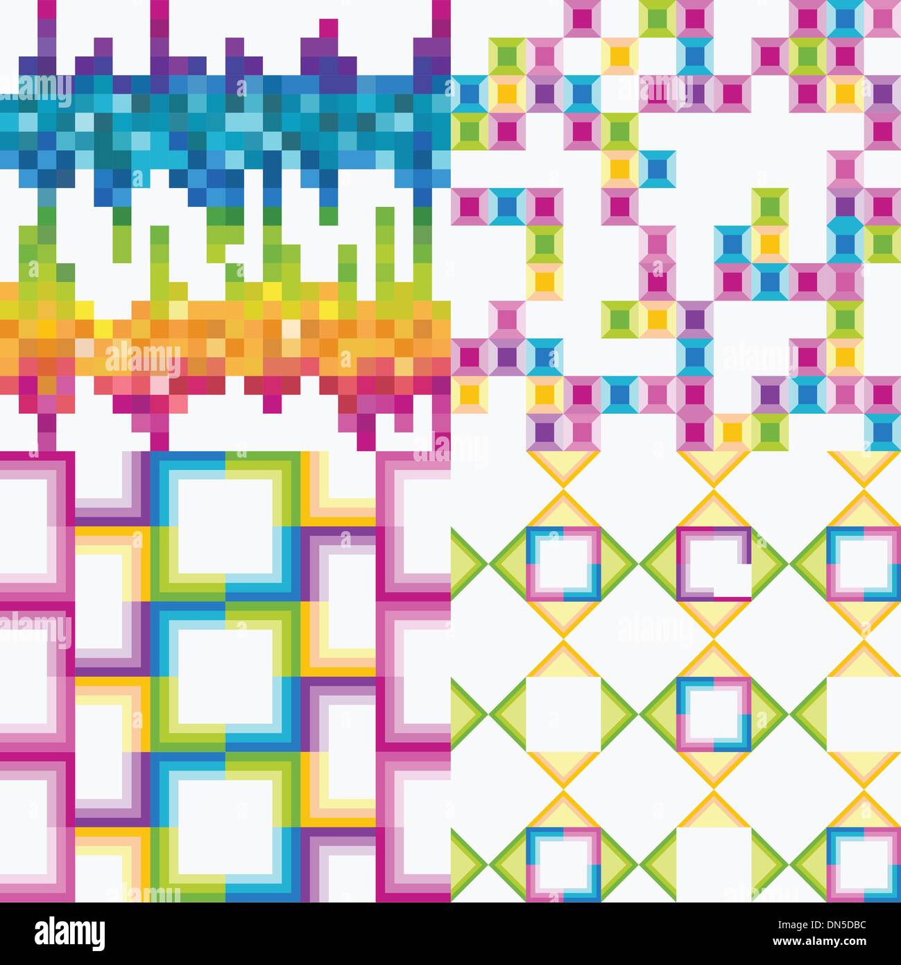 vector set of abstract colorful tile backgrounds Stock Vector Image ...