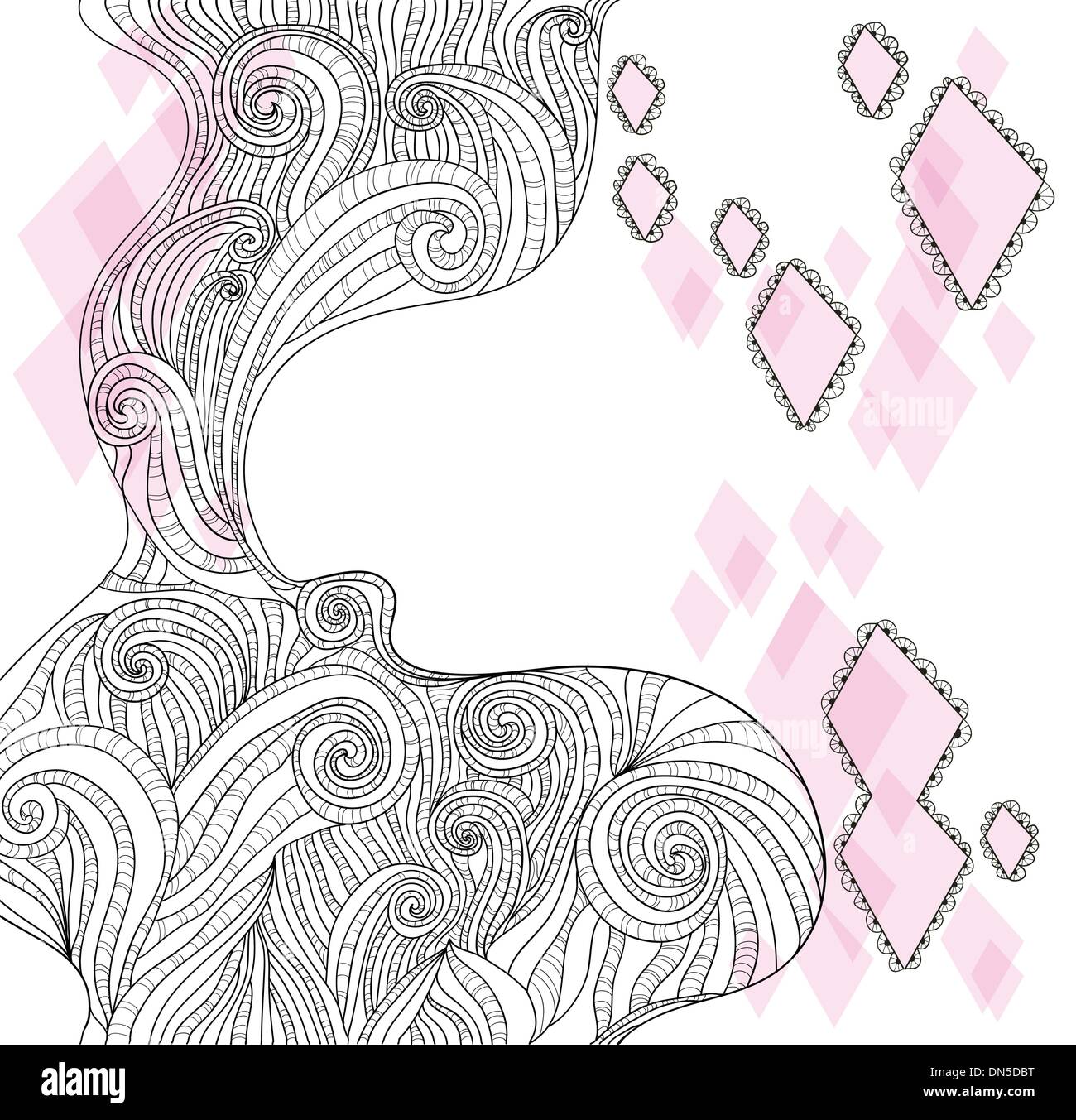 Abstract hand-drawn doodle background Stock Vector Image & Art - Alamy