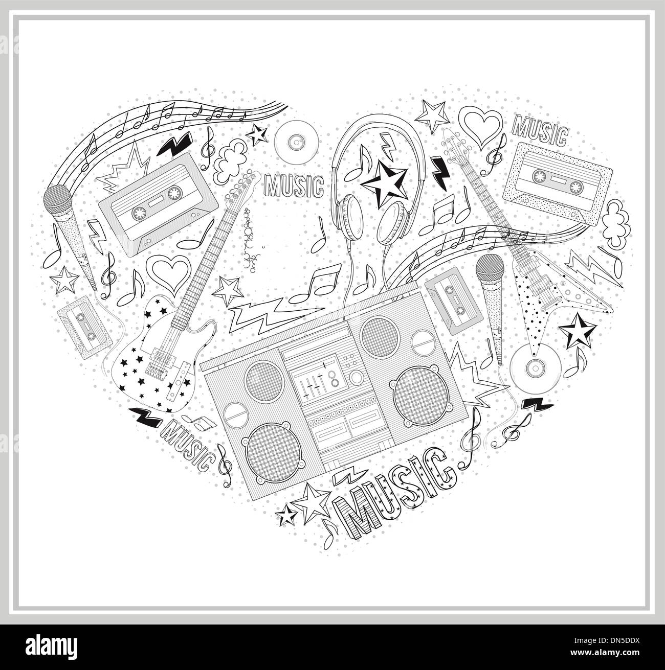 Speaker hand drawn Stock Vector Images - Alamy