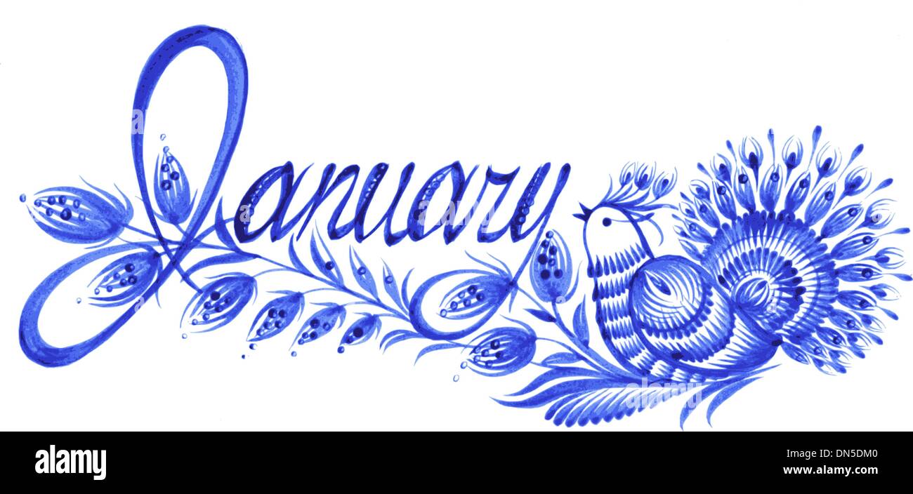 January the name of the month Stock Vector Image & Art - Alamy