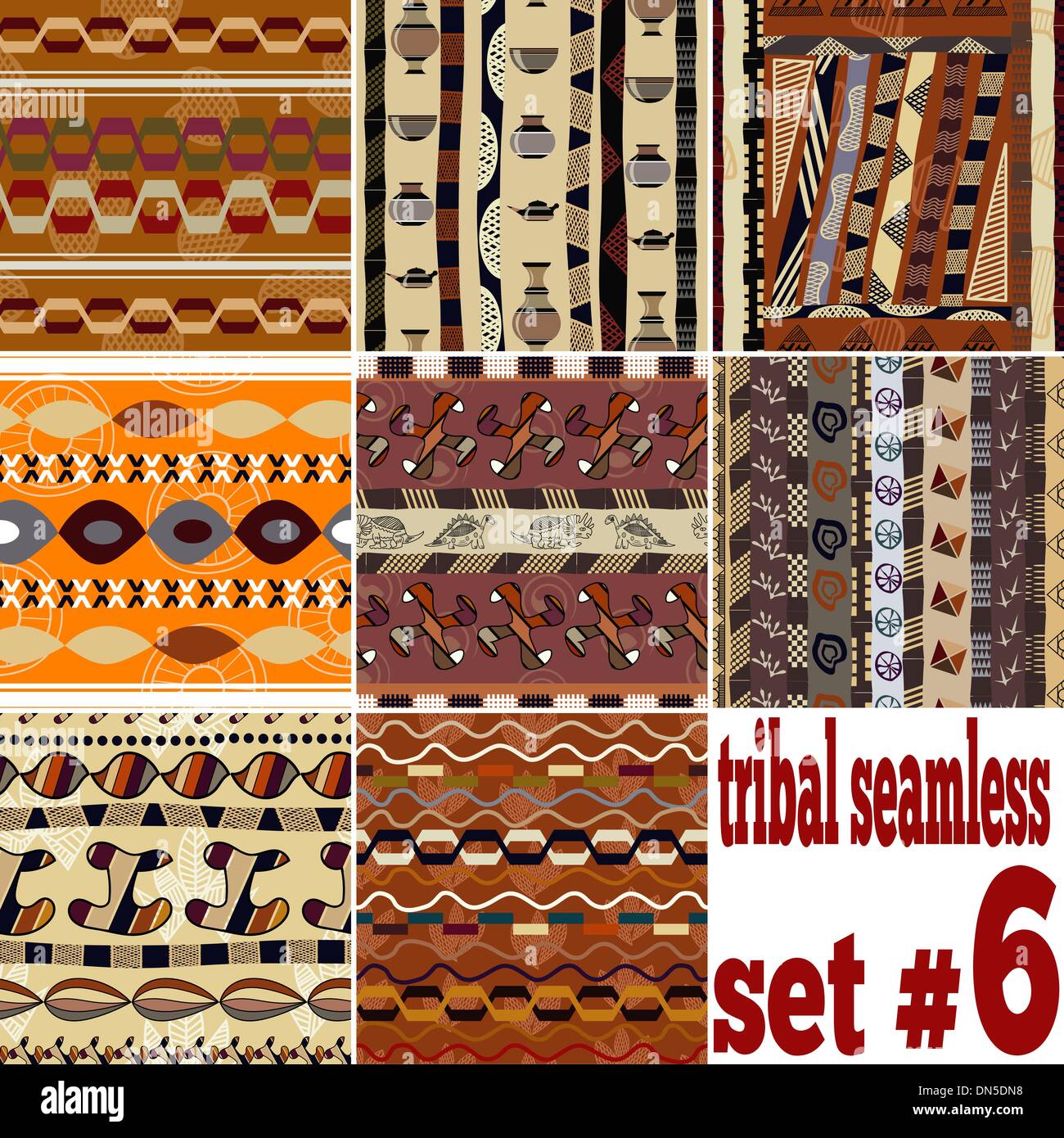 Set of seamless ethnic textures Stock Vector Image & Art - Alamy