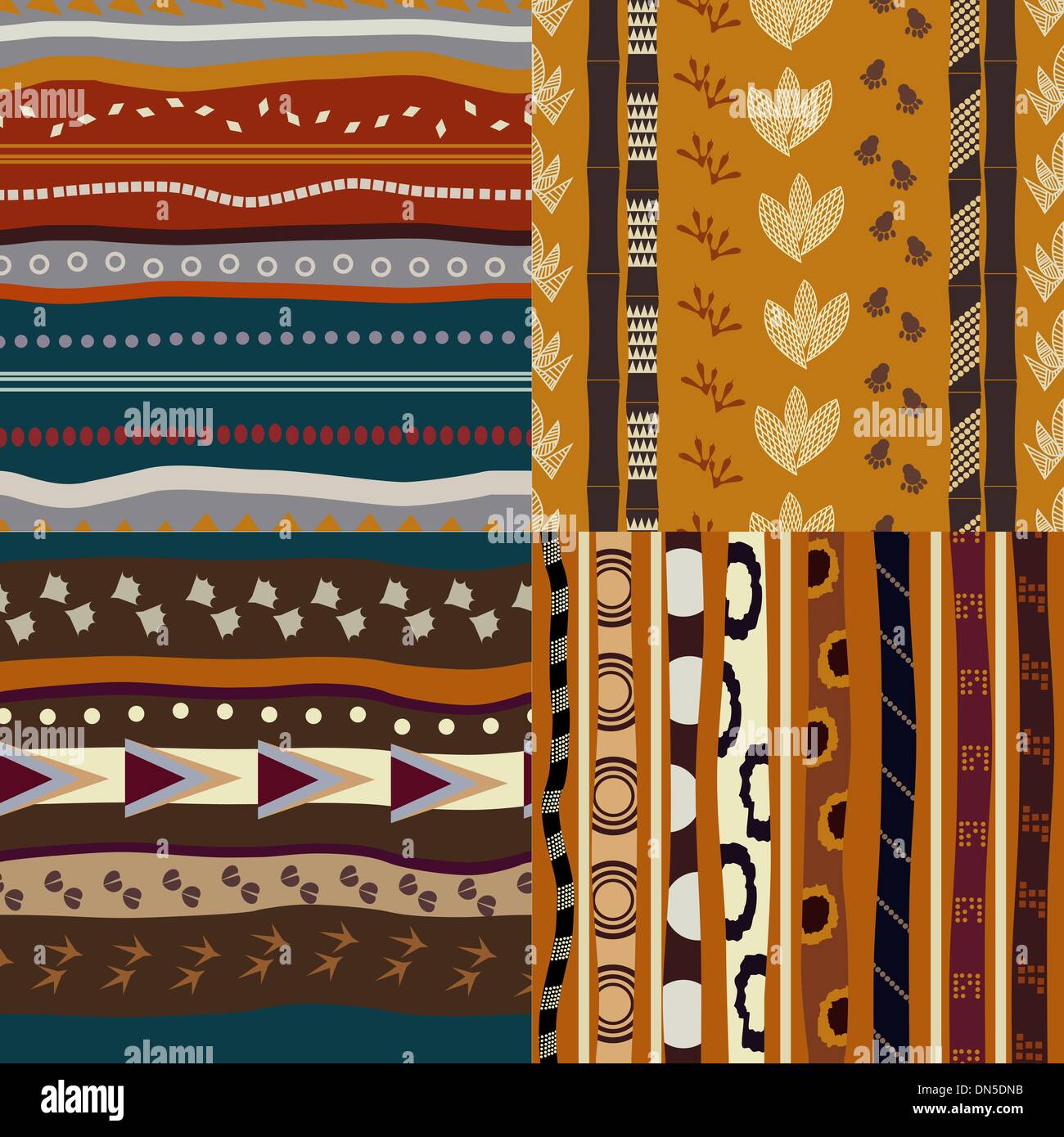 Set of African ethnic seamless patterns Stock Vector Image & Art - Alamy