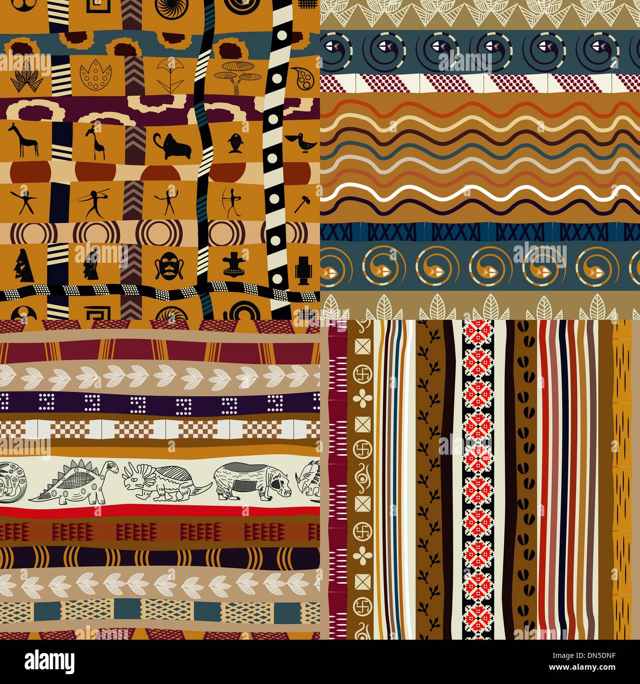 Indian seamless patterns Stock Vector Image & Art - Alamy