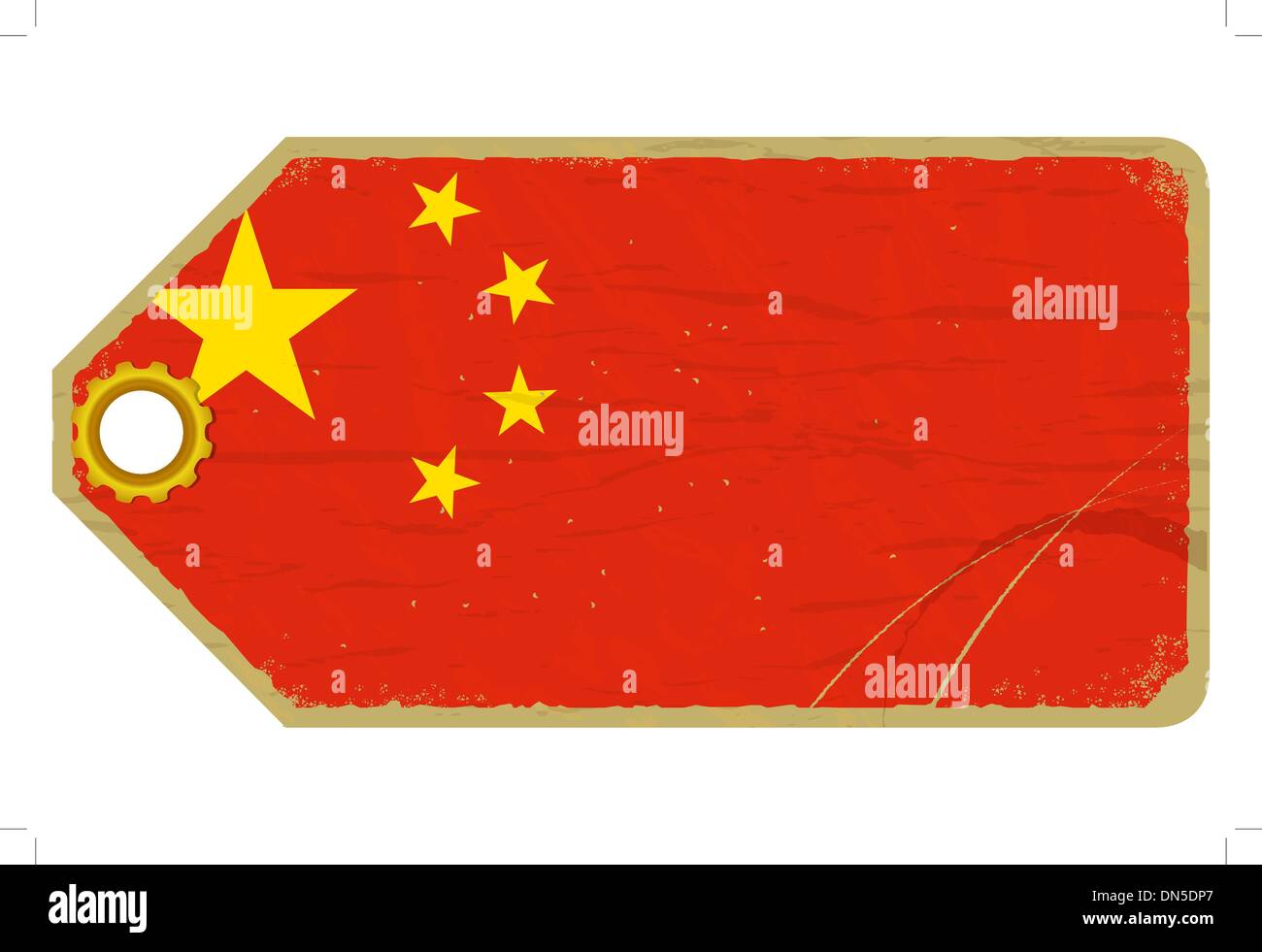 Vintage label with the flag of China Stock Vector Image & Art - Alamy