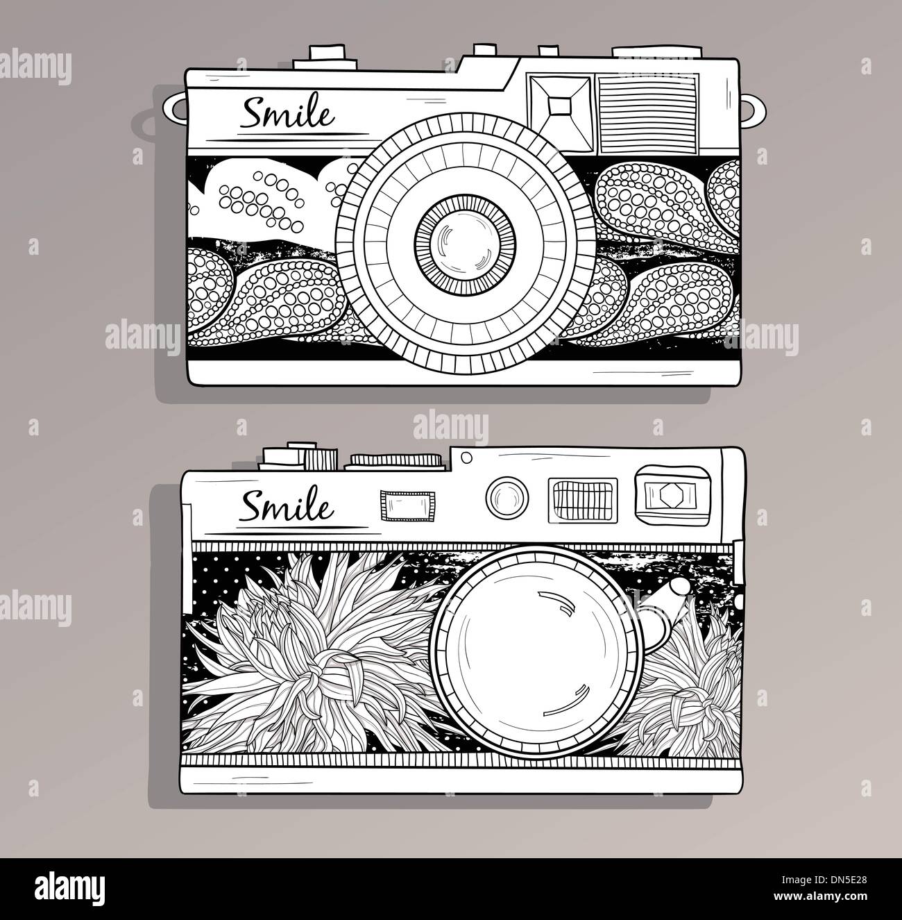 Retro photo cameras set. Vector illustration Stock Vector Image & Art ...
