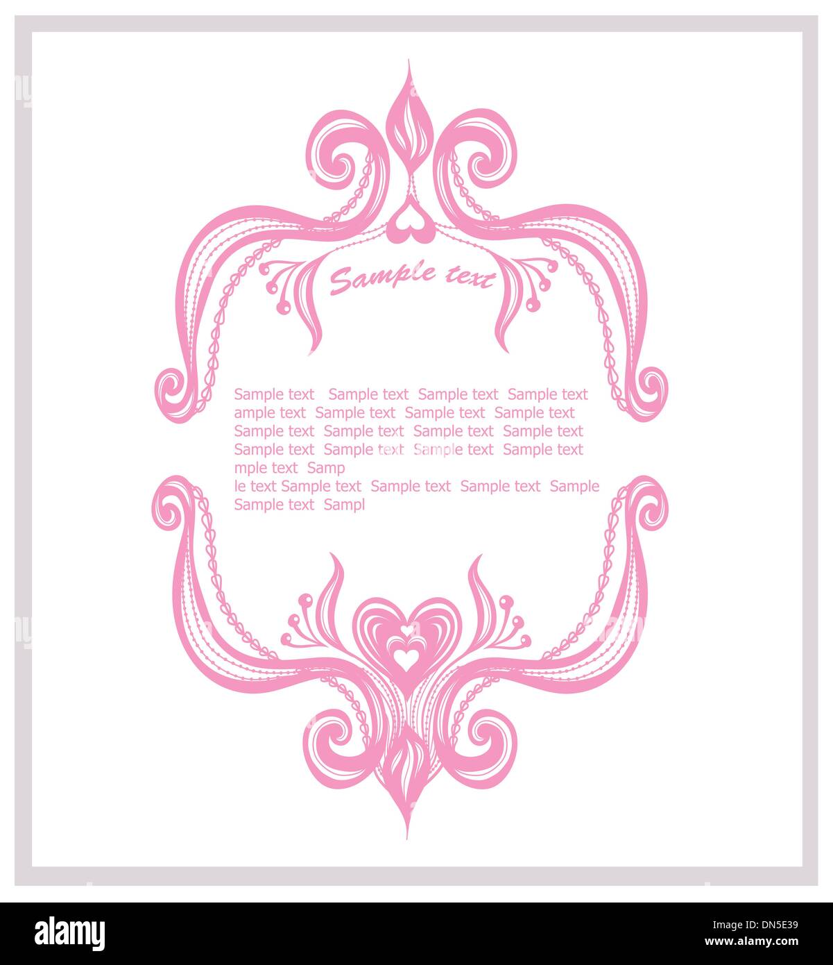 Invitation template with floral elements Stock Vector Image & Art - Alamy