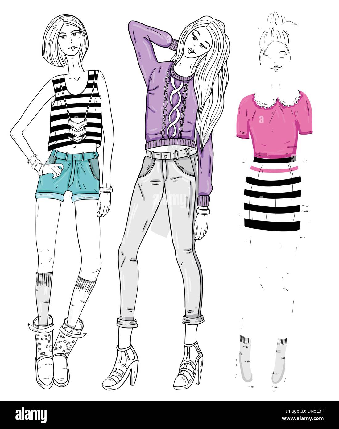 Sketches Of Clothes Designs For Girls