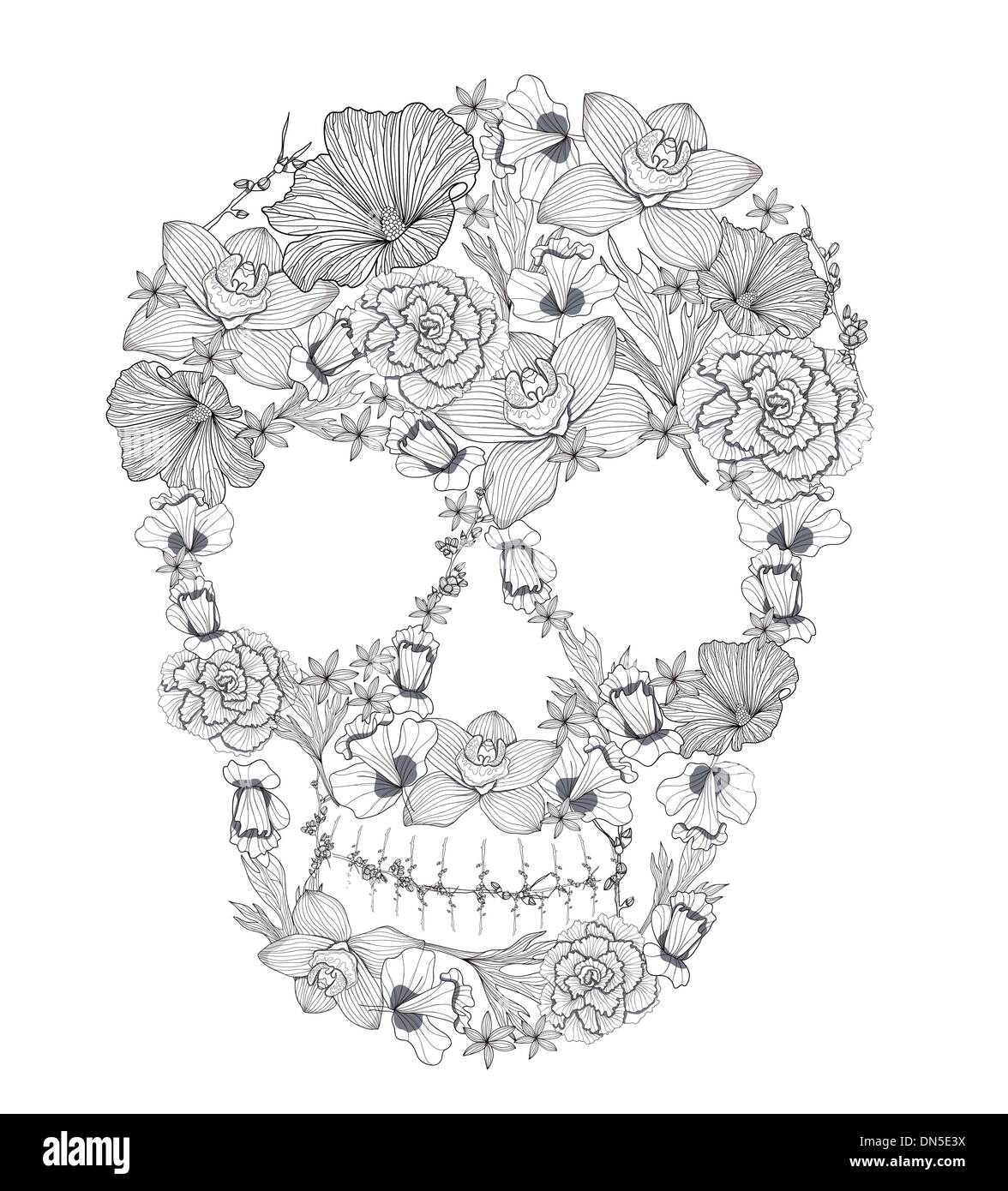 Skeleton hand flowers hi-res stock photography and images - Alamy