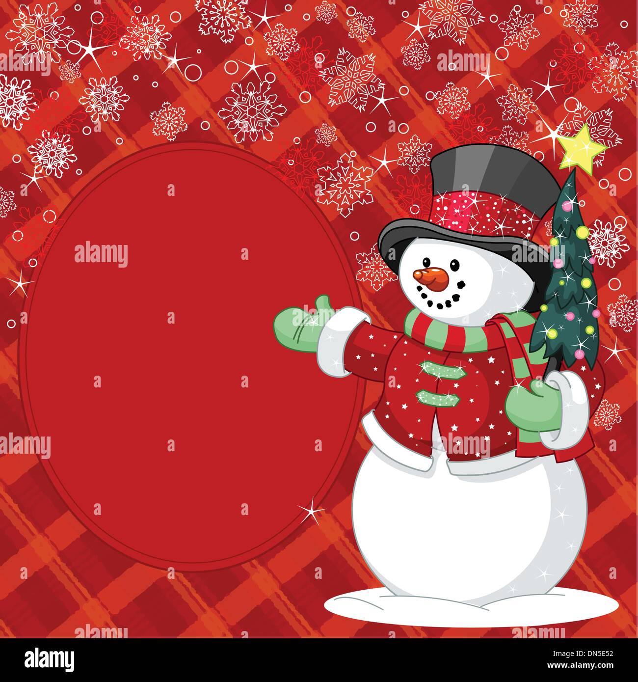 Christmas tree toy red scarf Stock Vector Images - Alamy